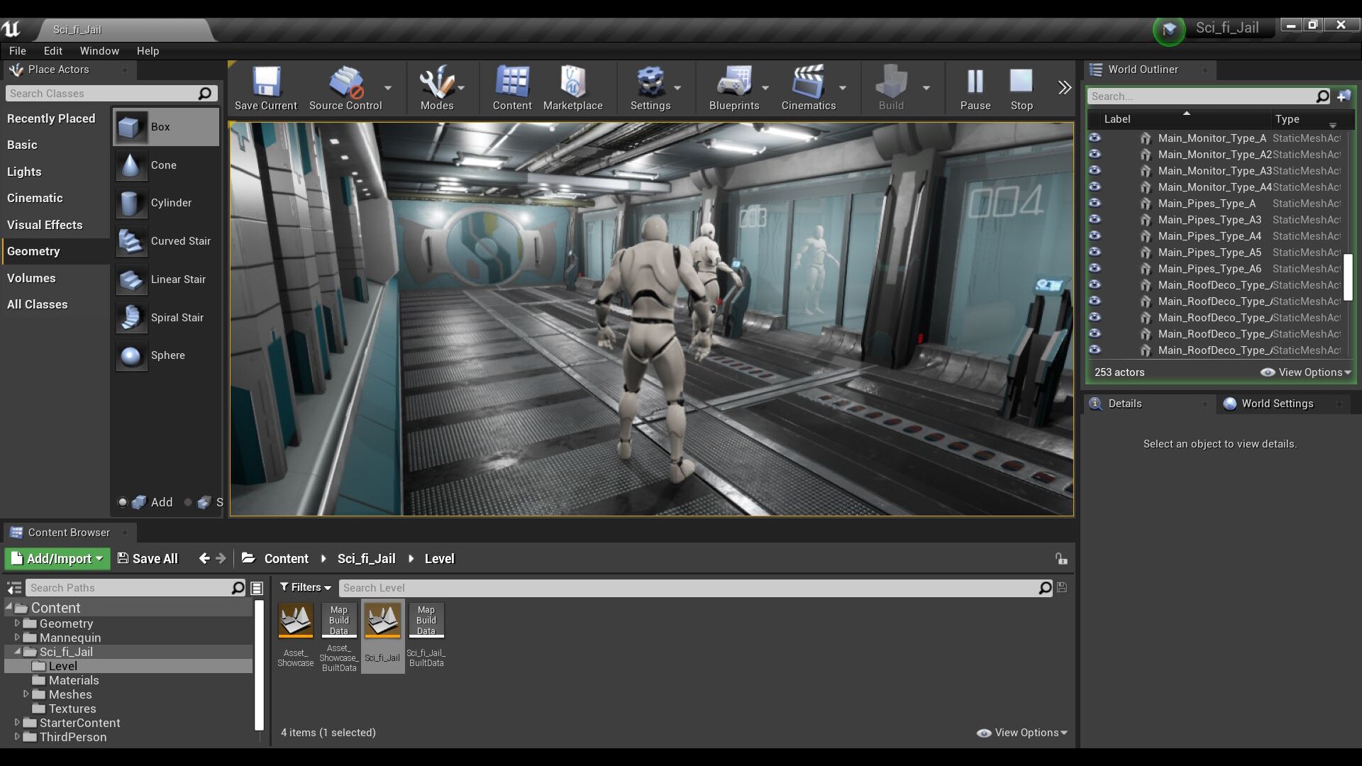 Sci-Fi Jail hallway in Environments - UE Marketplace