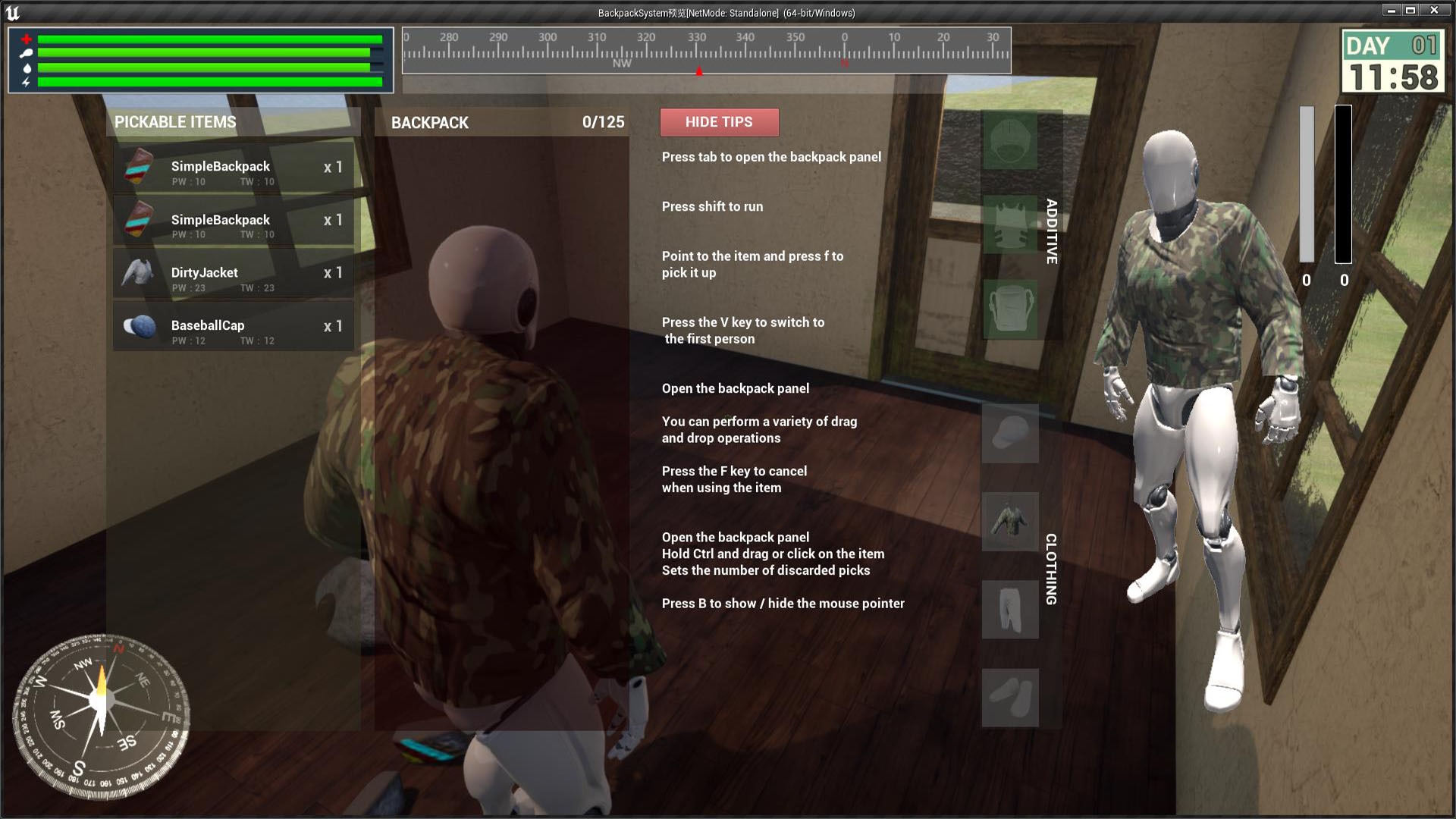 Survival Backpack Inventory System in Blueprints - UE Marketplace