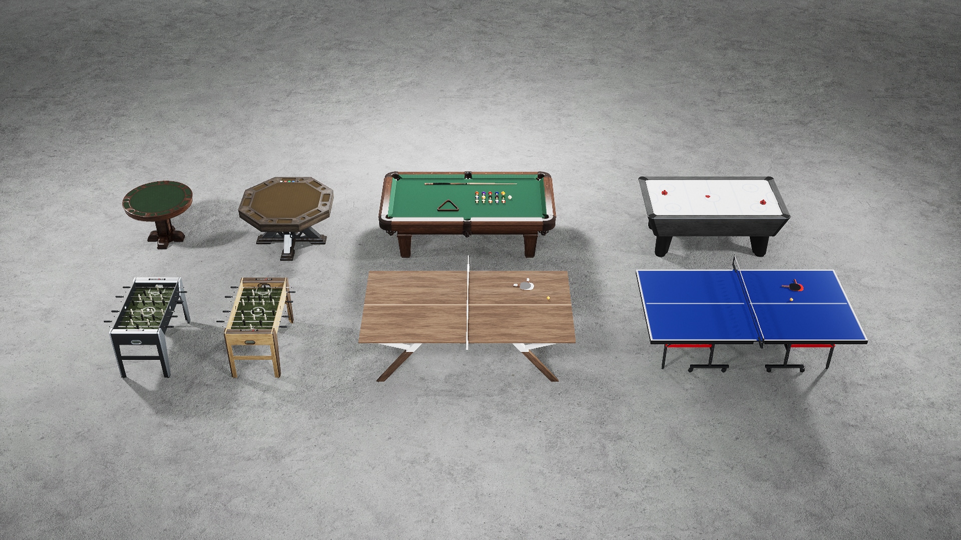 Table Game Pack Vol. 2 in Architectural Visualization - UE Marketplace