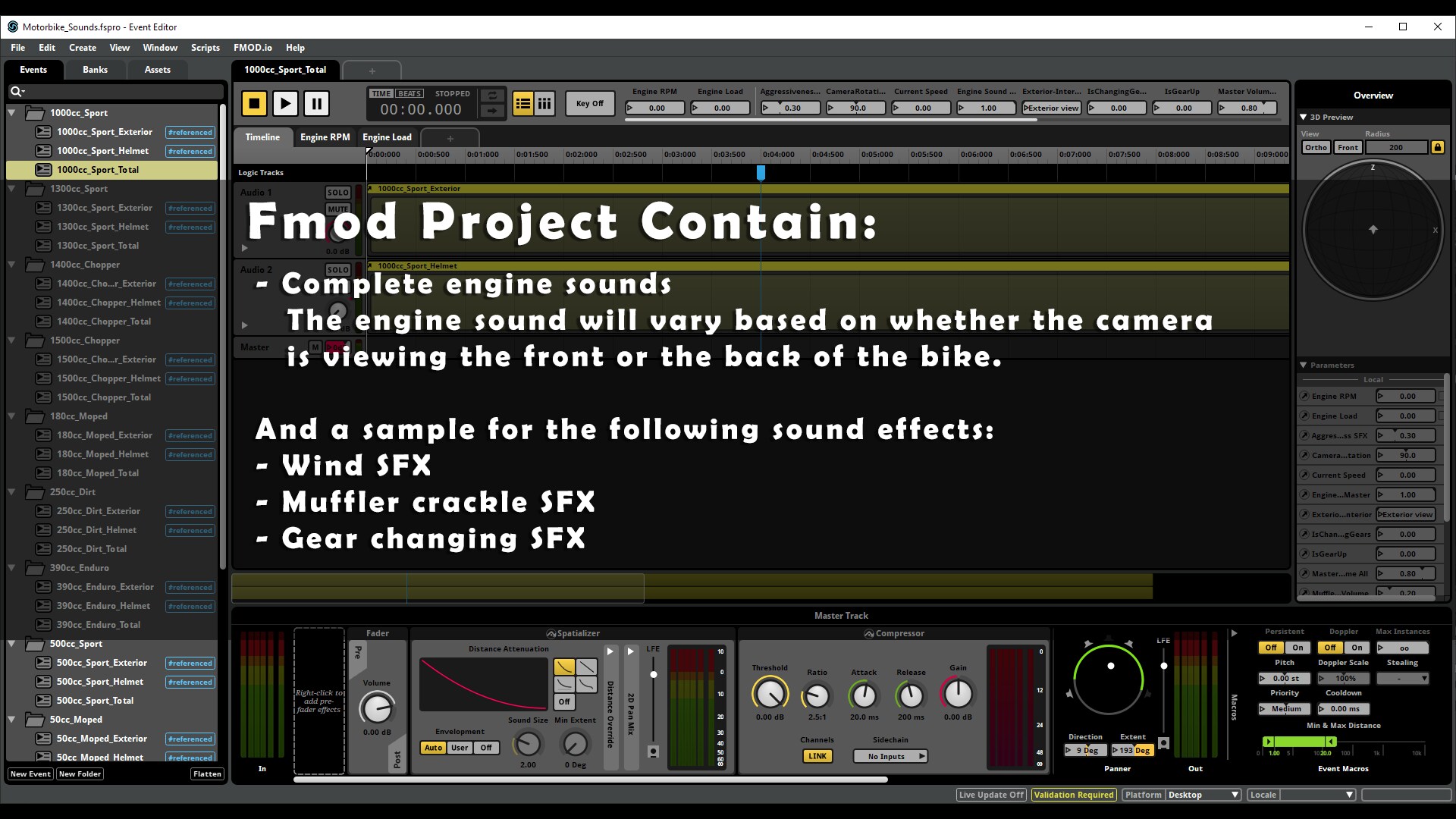 Motorbike Engine Sounds - Vol. 1 in Sound Effects - UE Marketplace