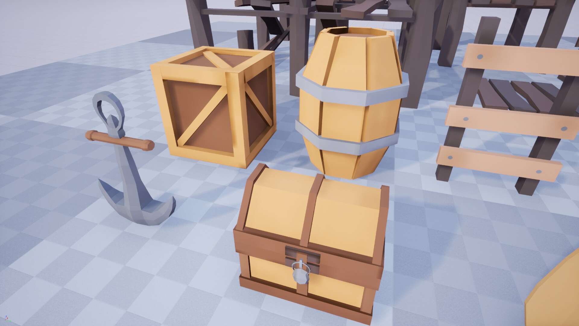 LowPoly Dock Pack in Props - UE Marketplace