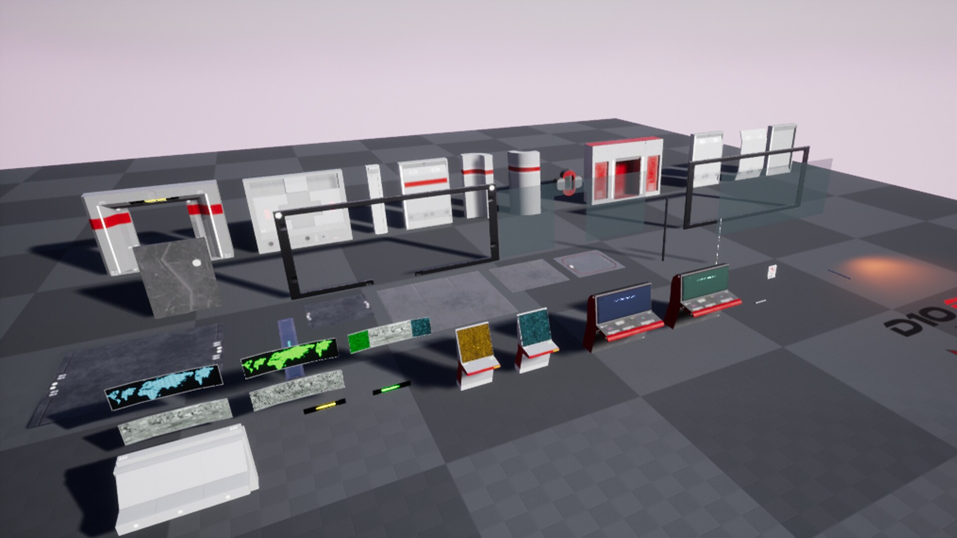 Modular Sci-Fi Control Room in Environments - UE Marketplace