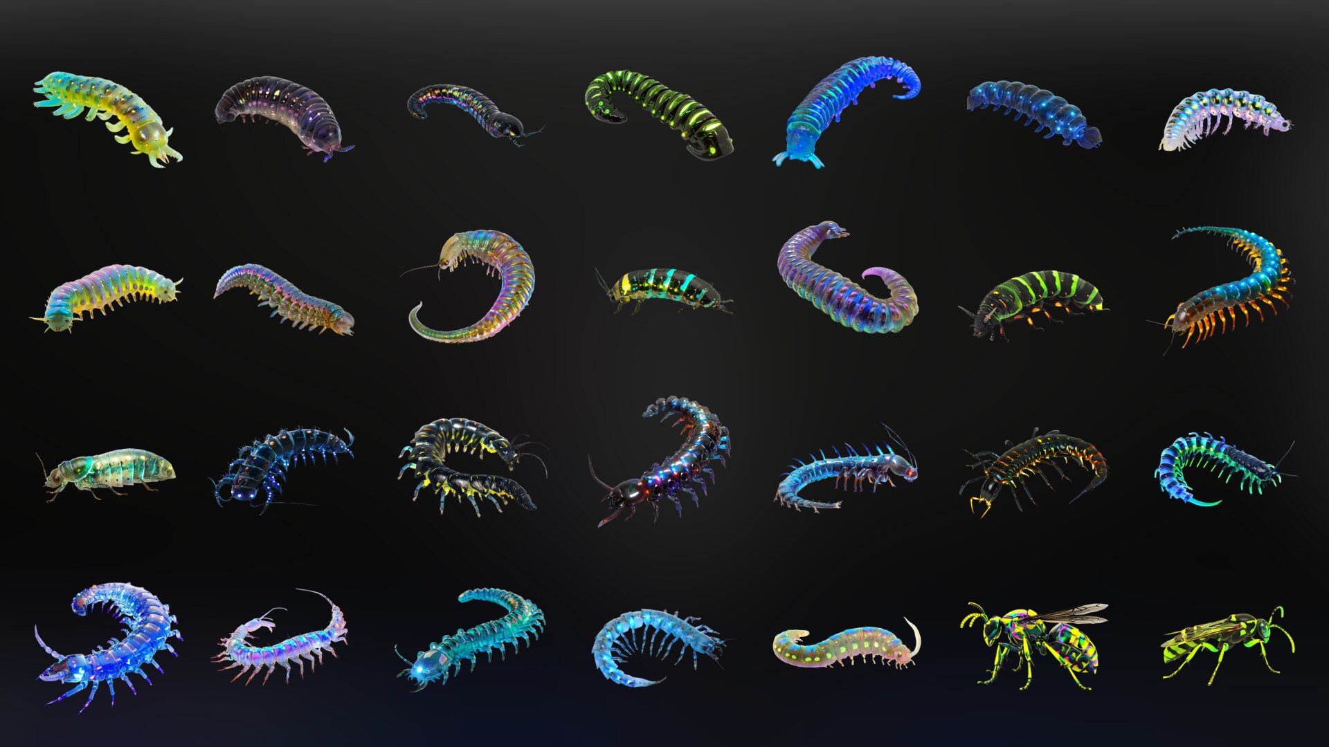 在二维资源创建的Fluorescent Insects - Icon Pack - 虚幻引擎商城
