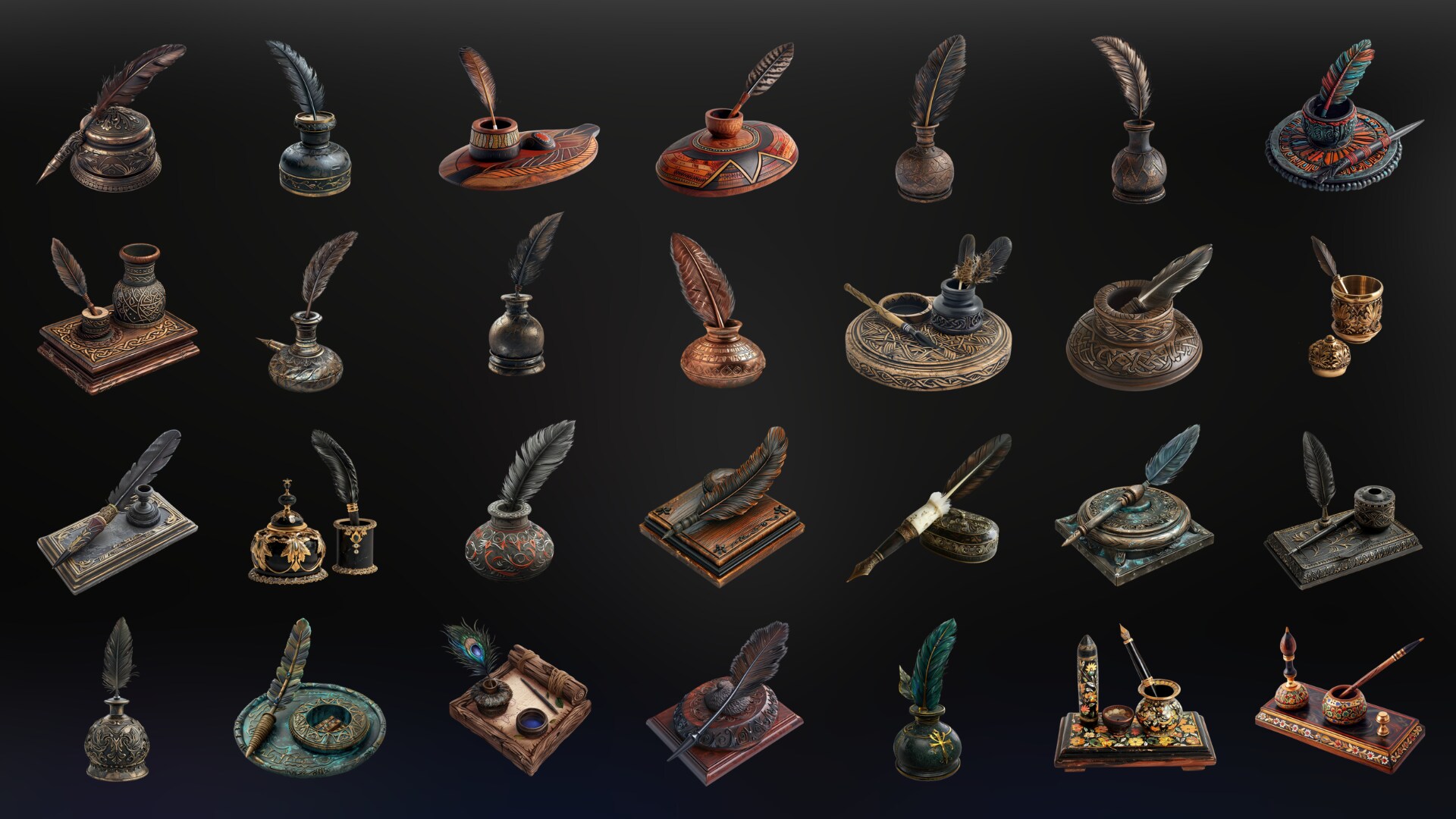 Medieval Inkwell - Icon Pack in 2D Assets - UE Marketplace