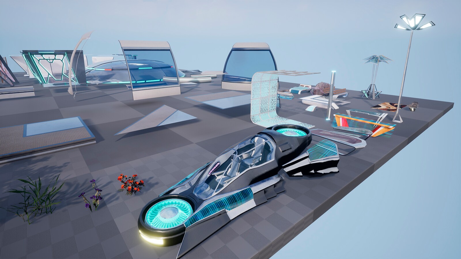 Modular Sci Fi Village In Environments Ue Marketplace 