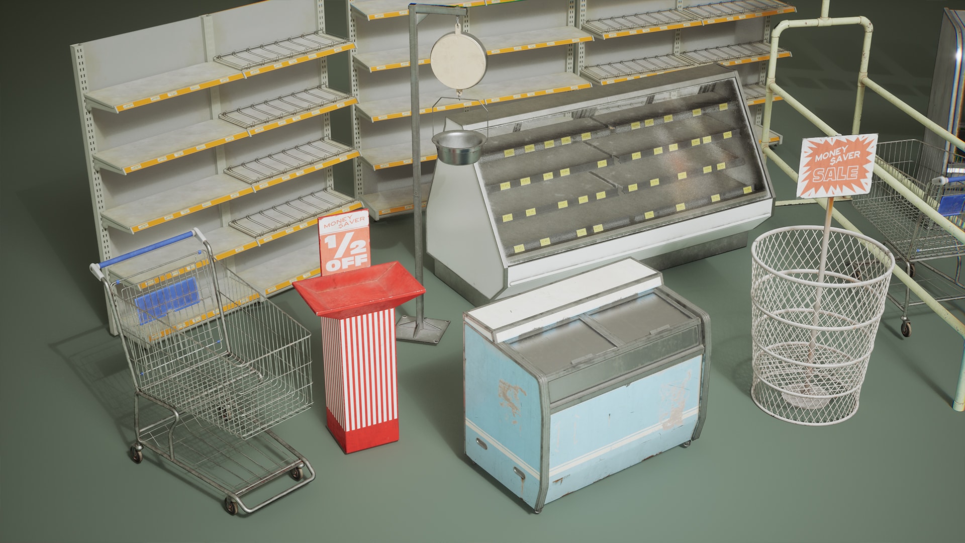 Grocery VOL.1 - Retro Store Props (Nanite and Low Poly) in Props - UE ...