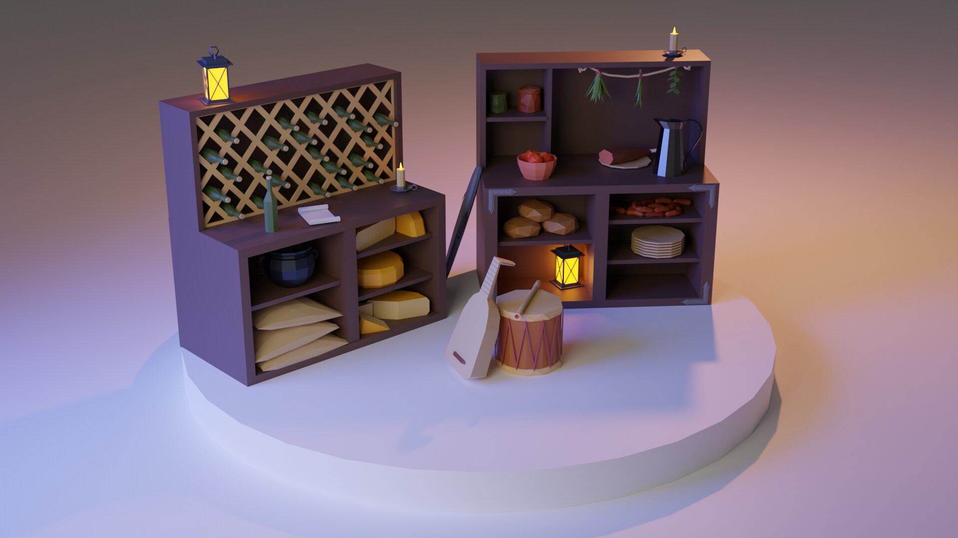 Stylized Tavern Props [Papercraft/Low Poly] in Props - UE Marketplace