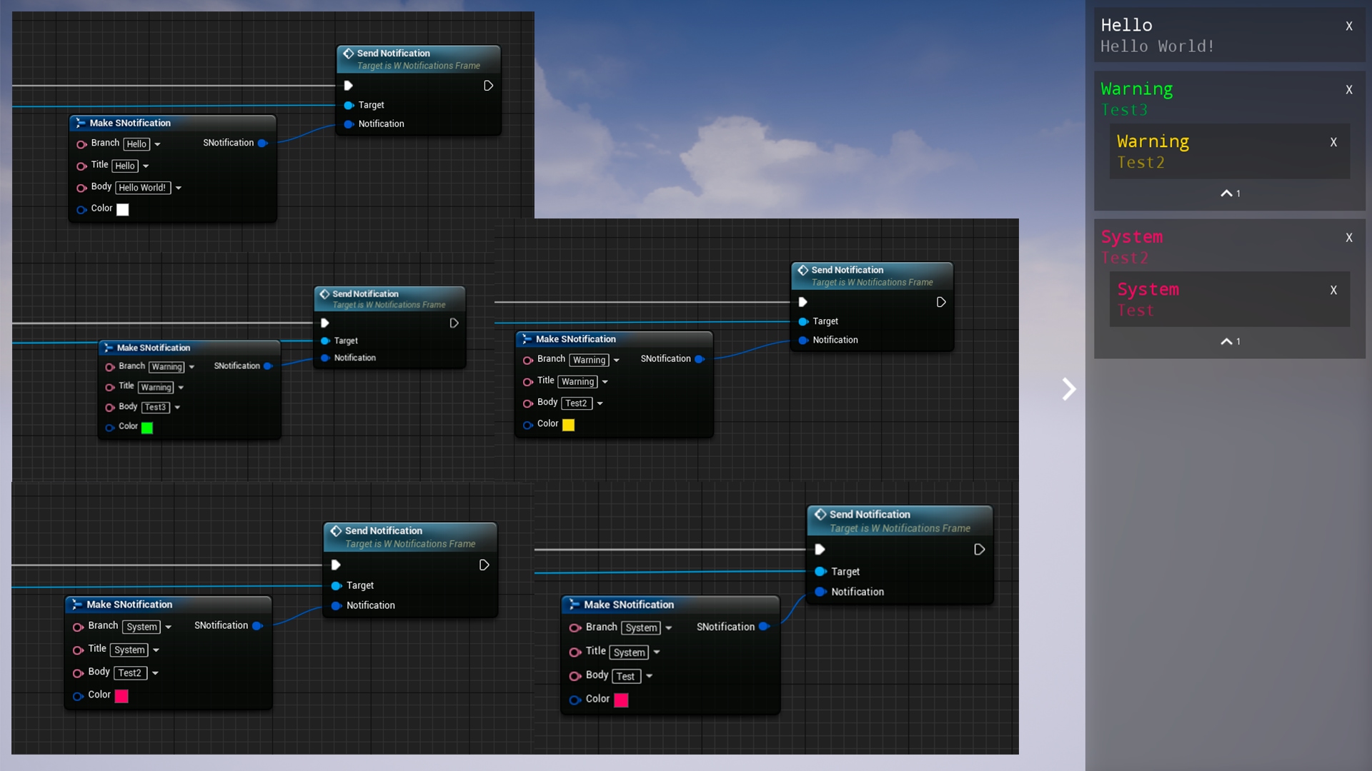 Easy Notification System in Blueprints - UE Marketplace