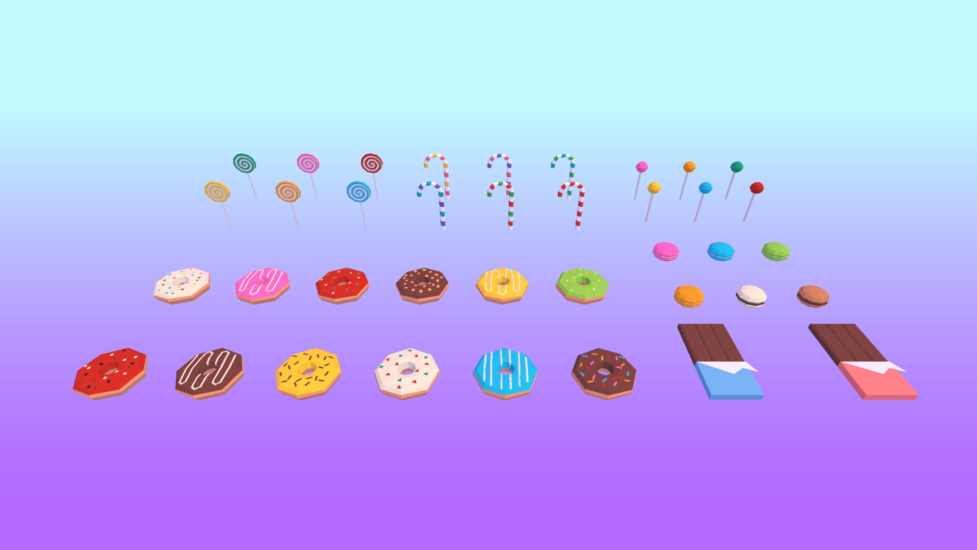Food Pack Low Poly Pastry Sweets Desserts UE food-pack-low-poly-pastry-sweets-desserts-ue