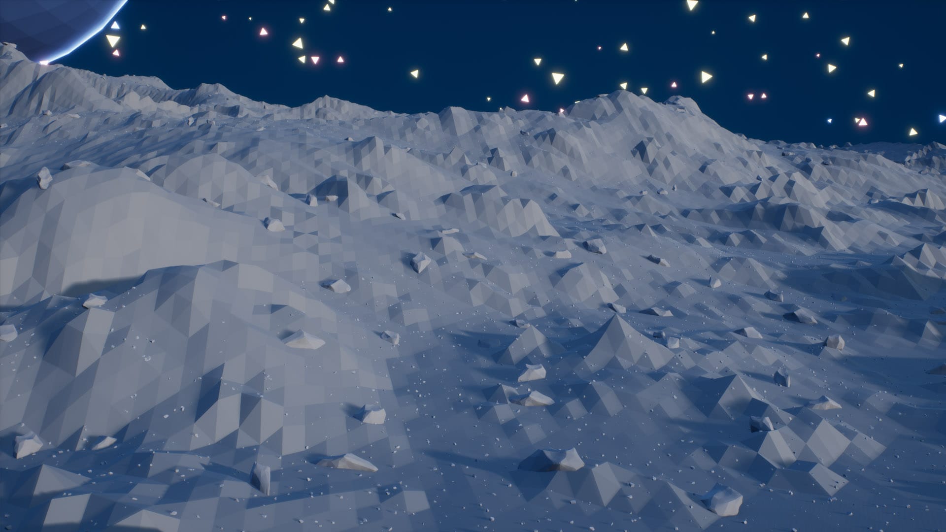 Stylized Low Poly Moon Pack in Props - UE Marketplace