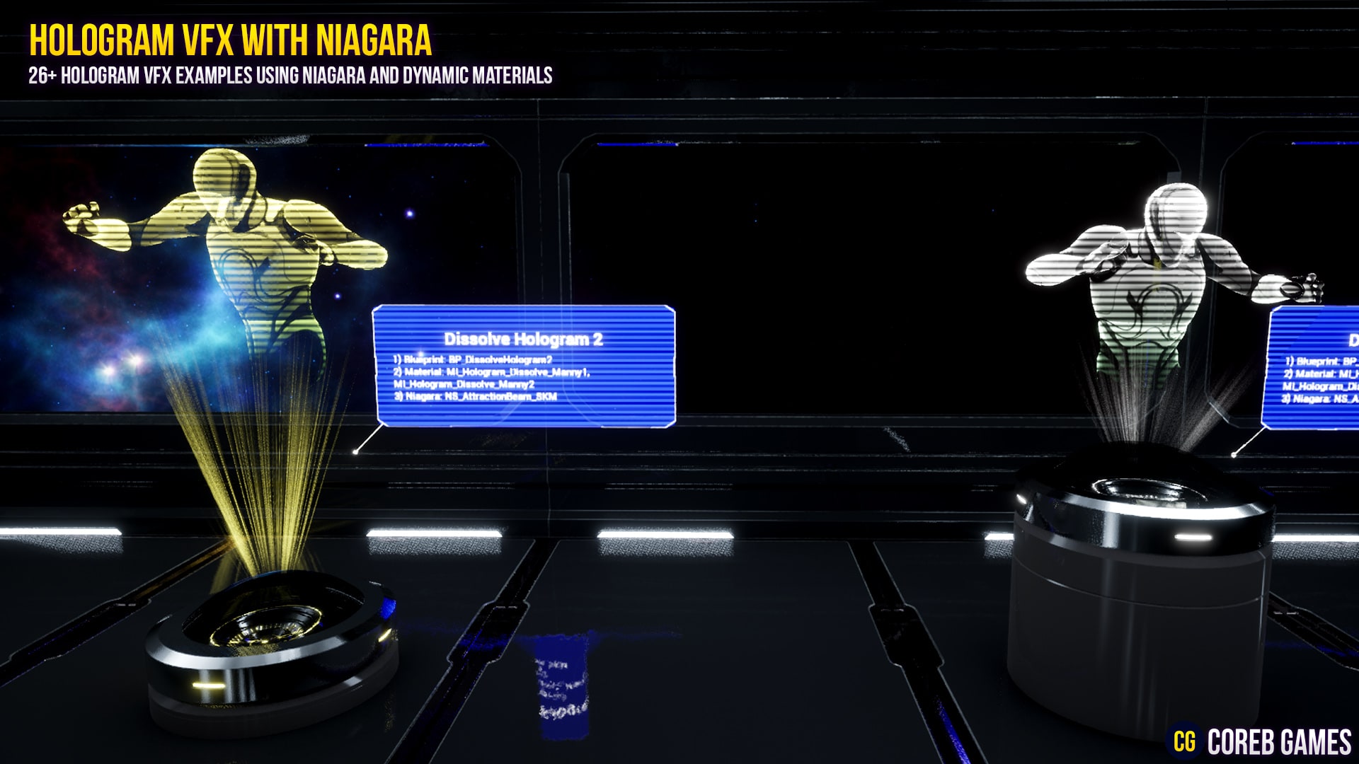 HOLOGRAM VFX With Niagara 2 - Unreal Engine Asset HOLOGRAM VFX With Niagara 2 - Unreal Engine Asset