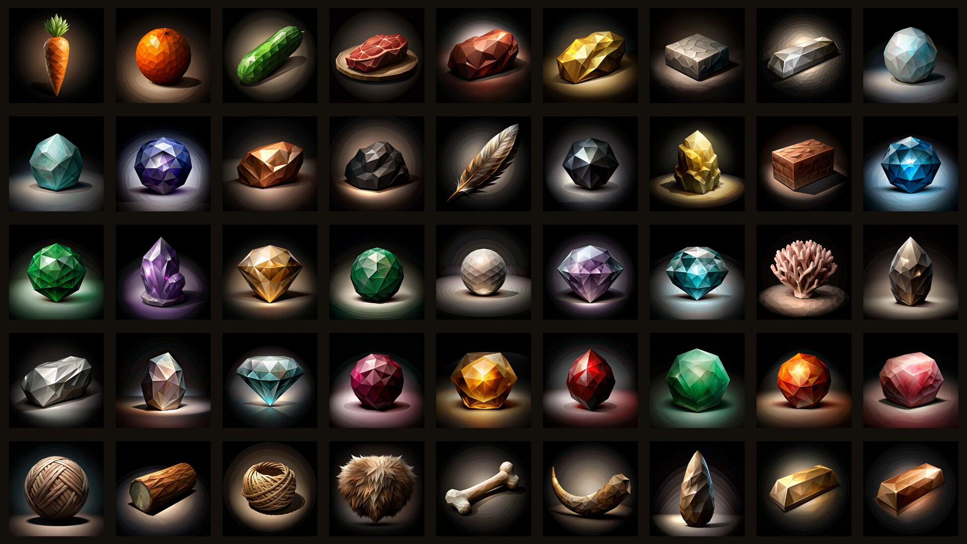 Medieval Low Poly Icon Mega Pack - 231 Icons for Fantasy and RPG Games：2Dアセット - UE マーケットプレイス