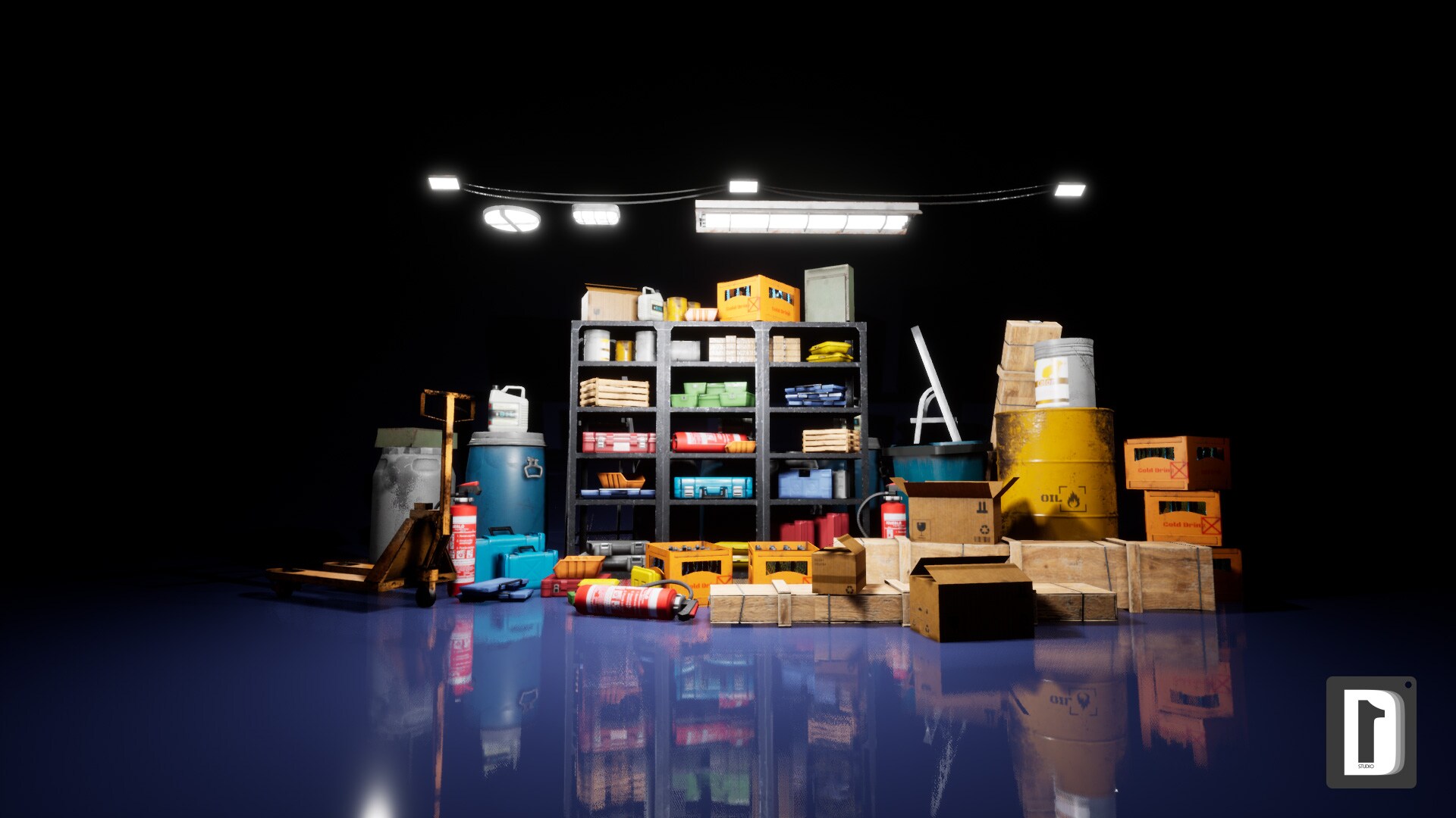 Garage & Basement Assets, 카테고리 소품 - UE 마켓플레이스