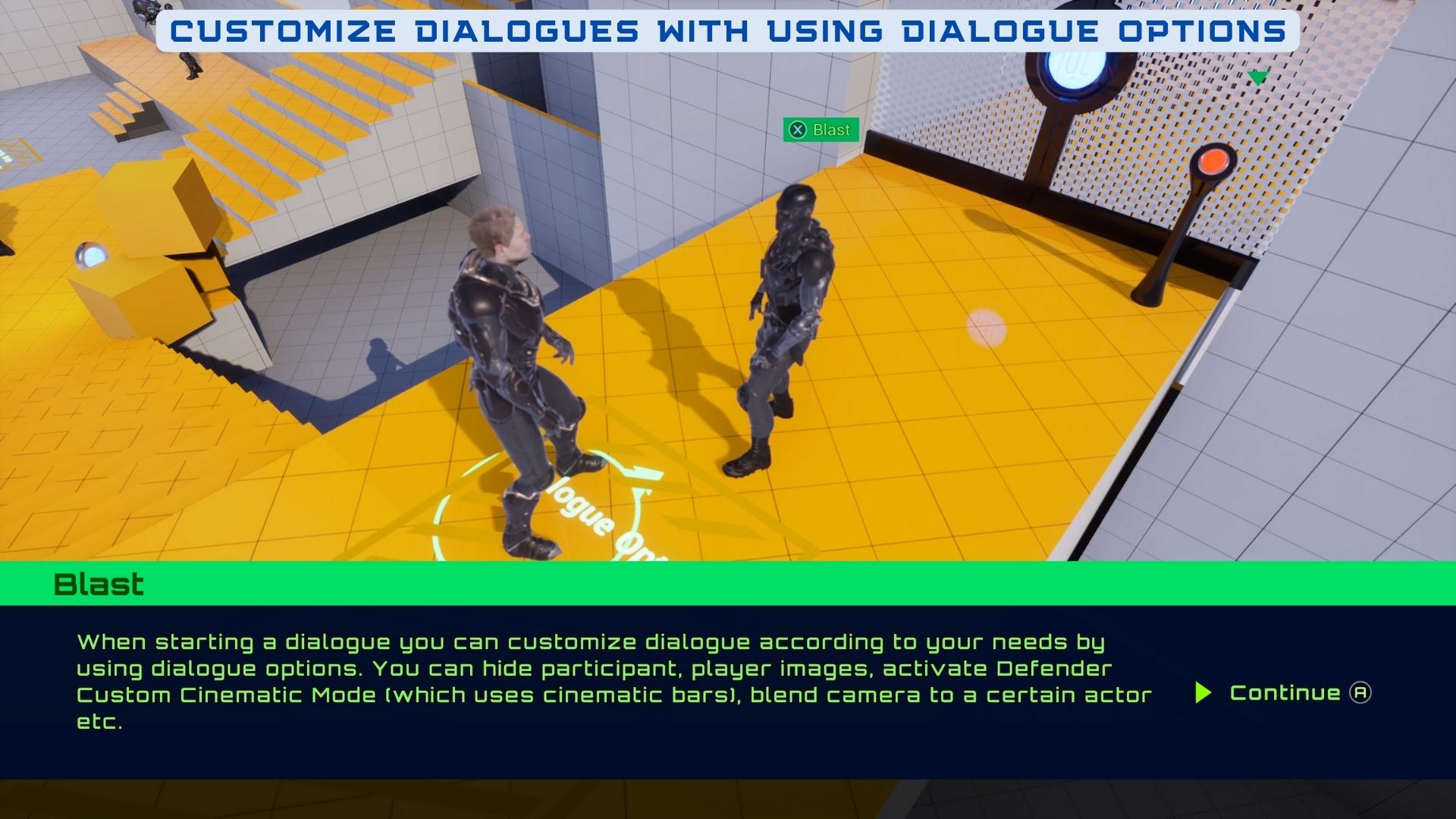 Defender: Animated Dialogue System