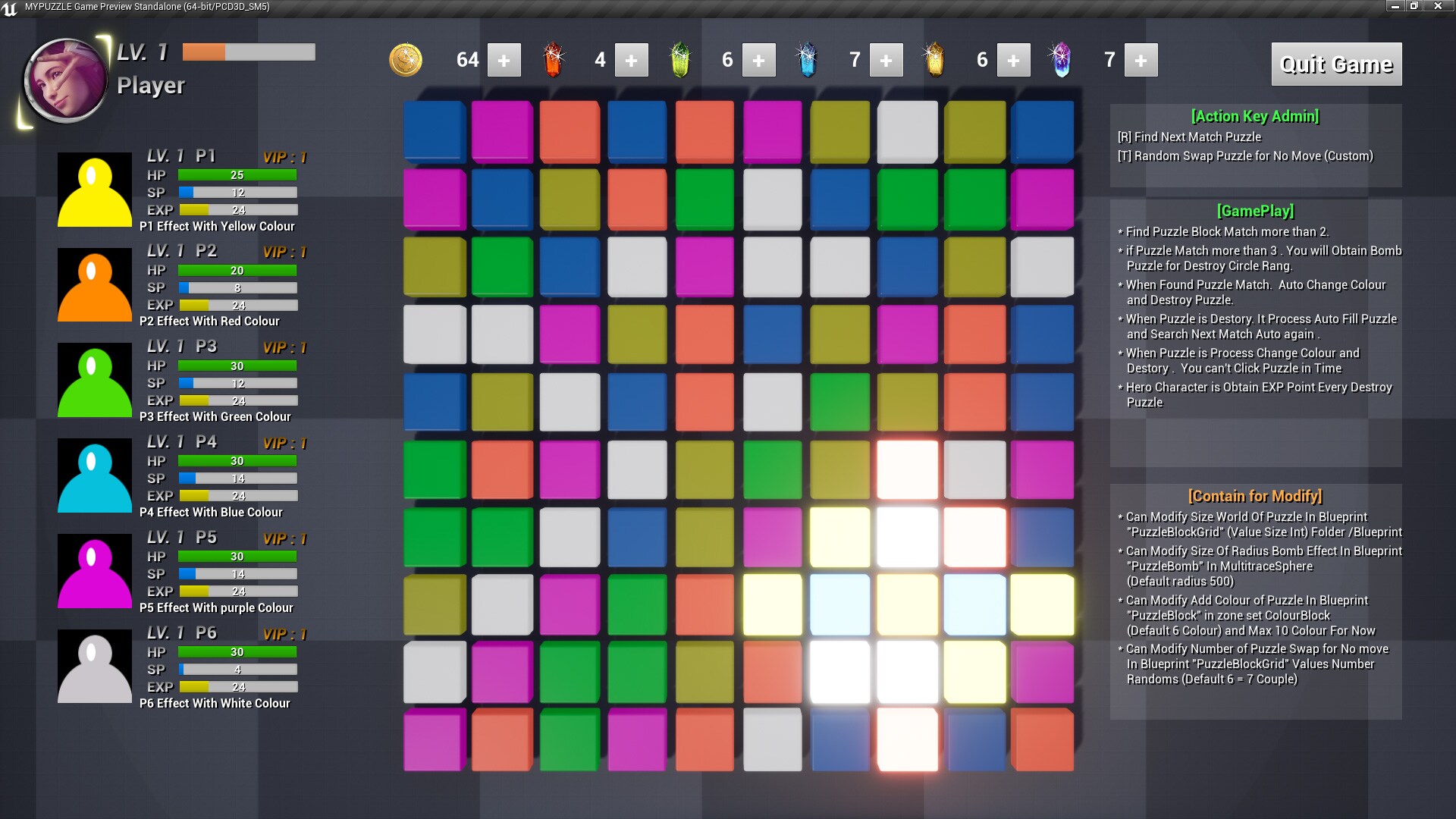 Match Puzzle Blueprint, 카테고리 블루프린트 - UE 마켓플레이스