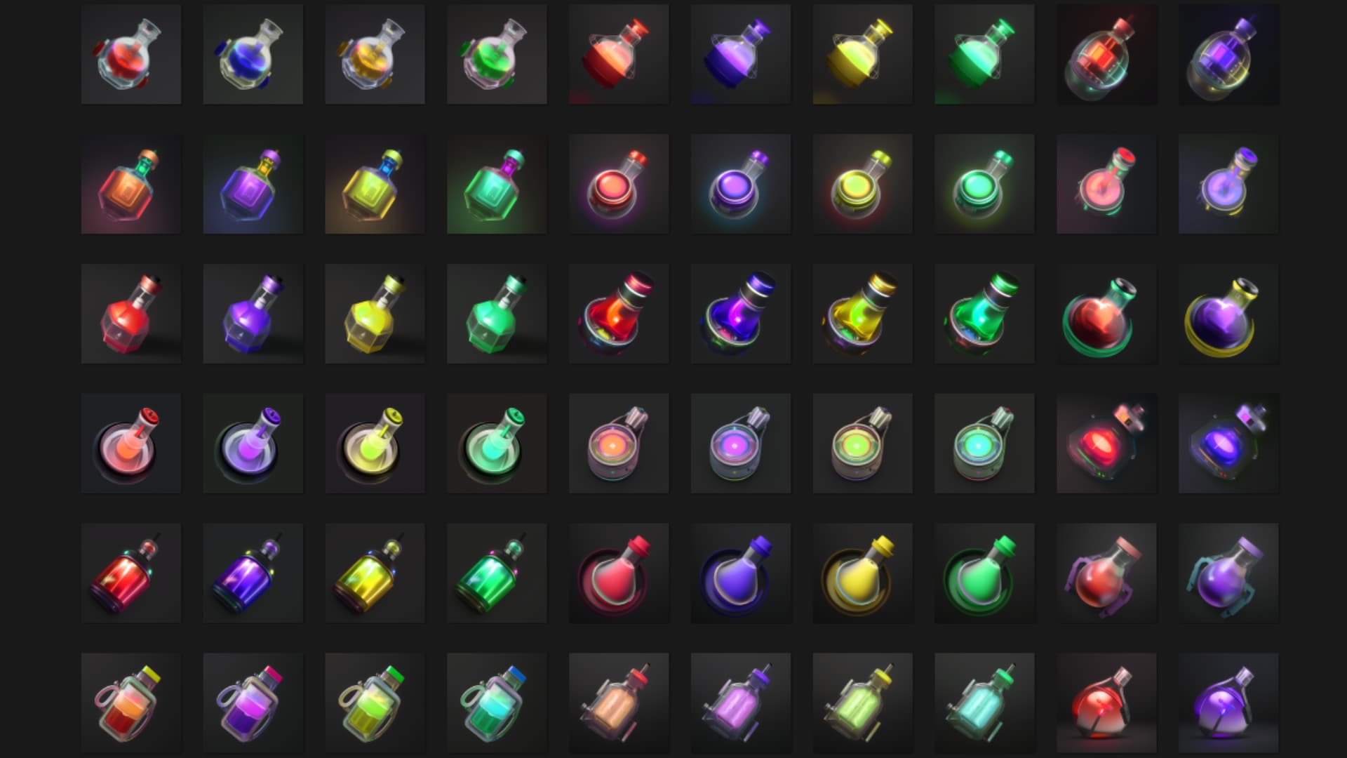 POTIONS ICON (SCI-FI,CYBER) PACK in 2D Assets - UE Marketplace