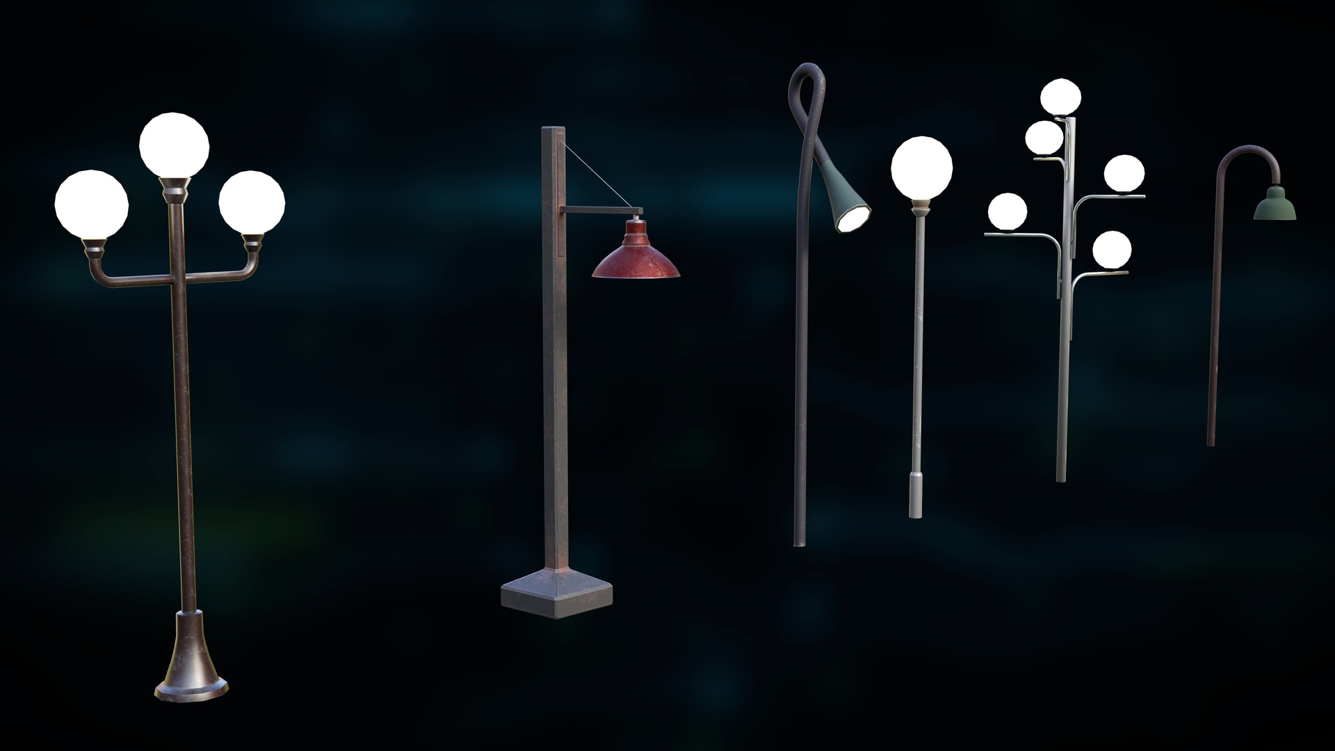在道具创建的Interactive Street Lamps Collection - 虚幻引擎商城