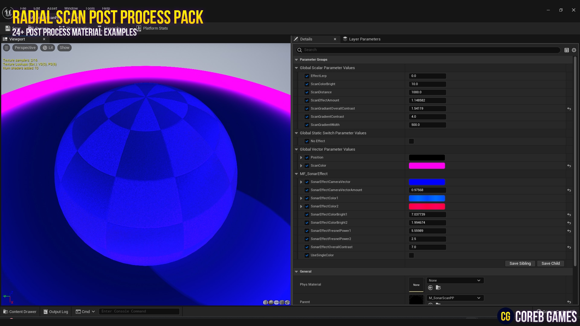 在蓝图创建的Radial Scan Post Process Pack - 虚幻引擎商城