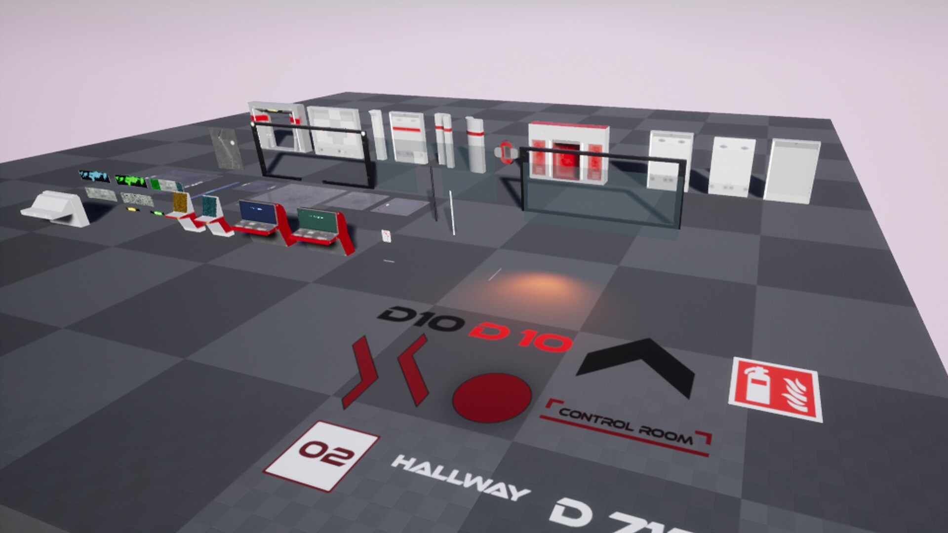 Modular Sci-Fi Control Room in Environments - UE Marketplace