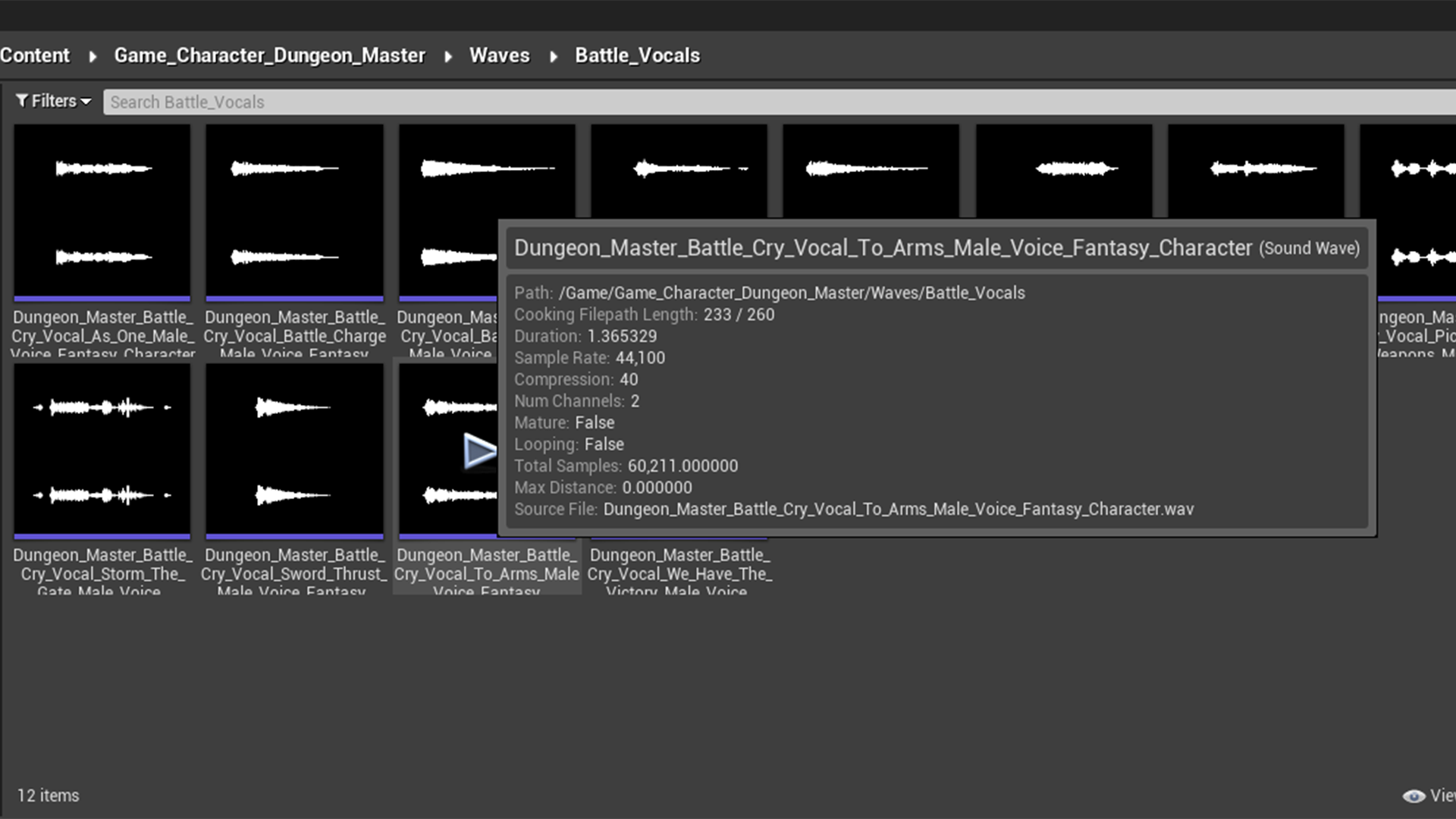 Game Character Dungeon Master Sound Effects：サウンドエフェクト - UE マーケットプレイス