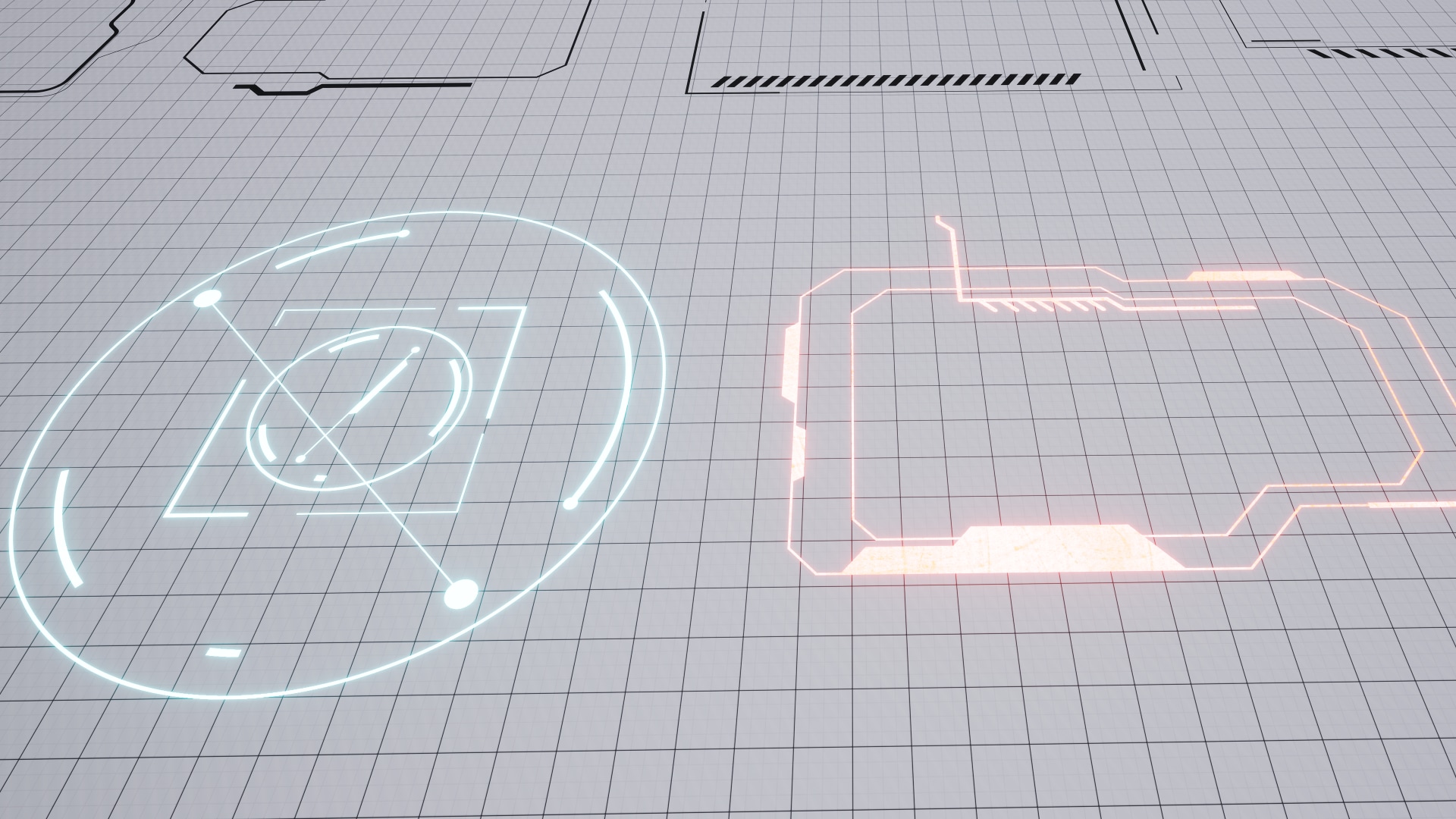 在二维资源创建的Sci-Fi Border Screen Pack 2D Decal / AI SOURCE - 虚幻引擎商城