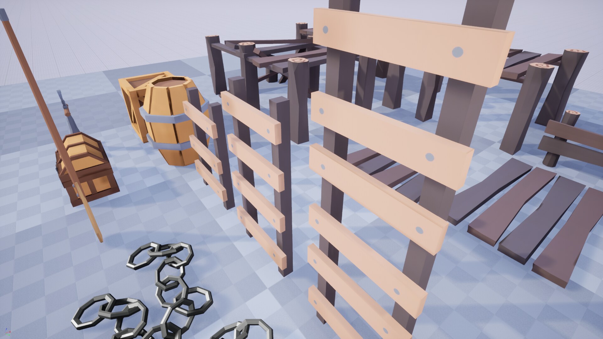 LowPoly Dock Pack in Props - UE Marketplace