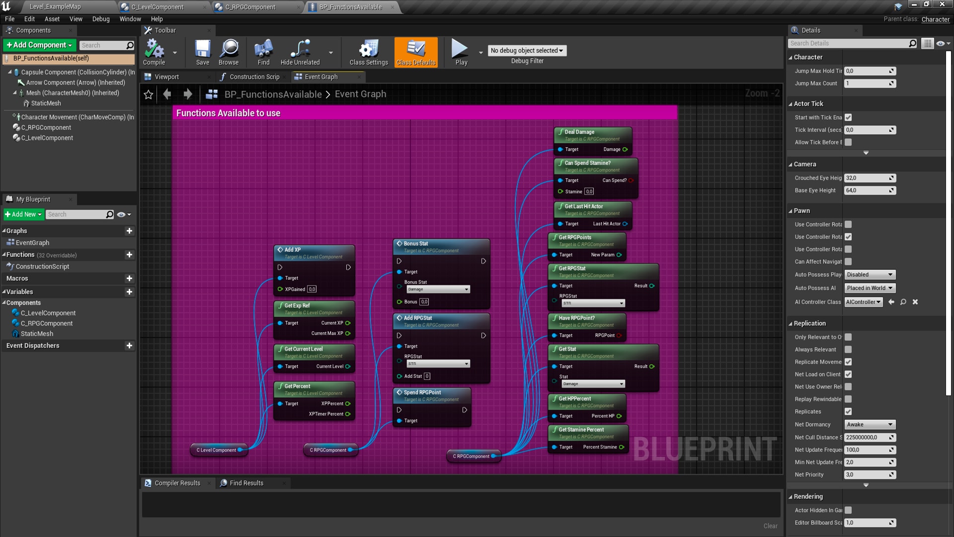 RPG Stat and LevelUP Components in Blueprints - UE Marketplace