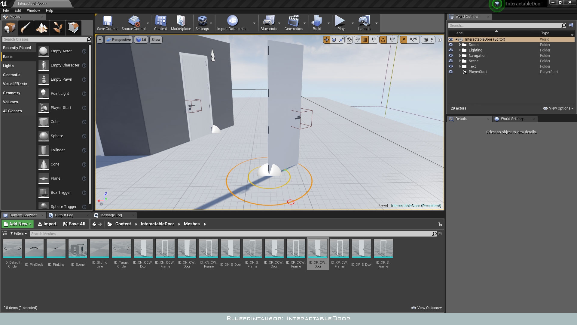 Interactable Door in Blueprints - UE Marketplace