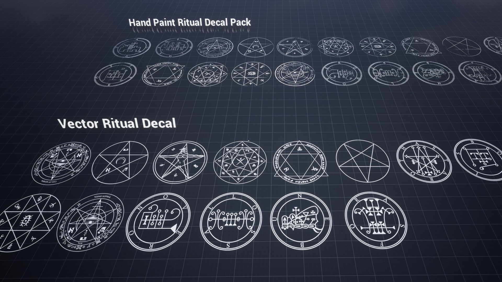 50+ Ritual Decal Pack / Symbol / Element + AI SOURCES：マテリアル - UE マーケットプレイス