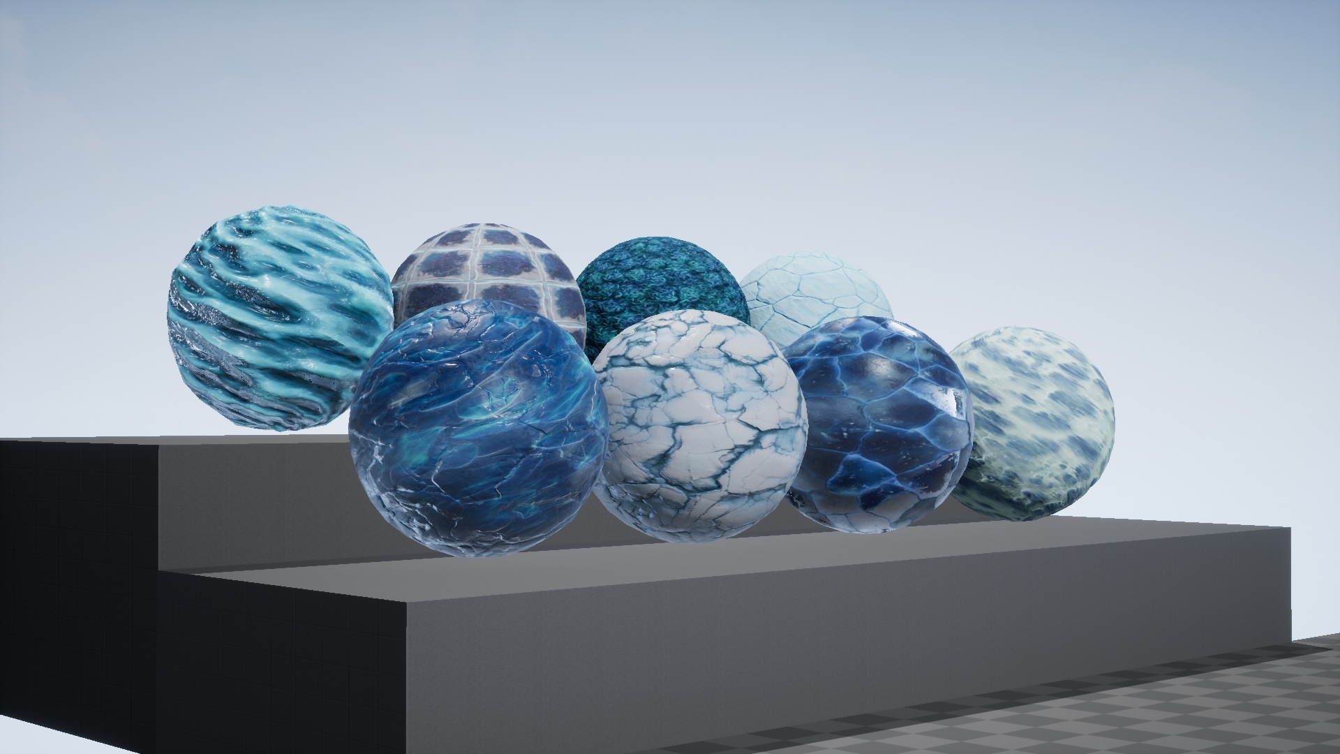 Stylized Frozen Cave Materials Pack in Materials - UE Marketplace