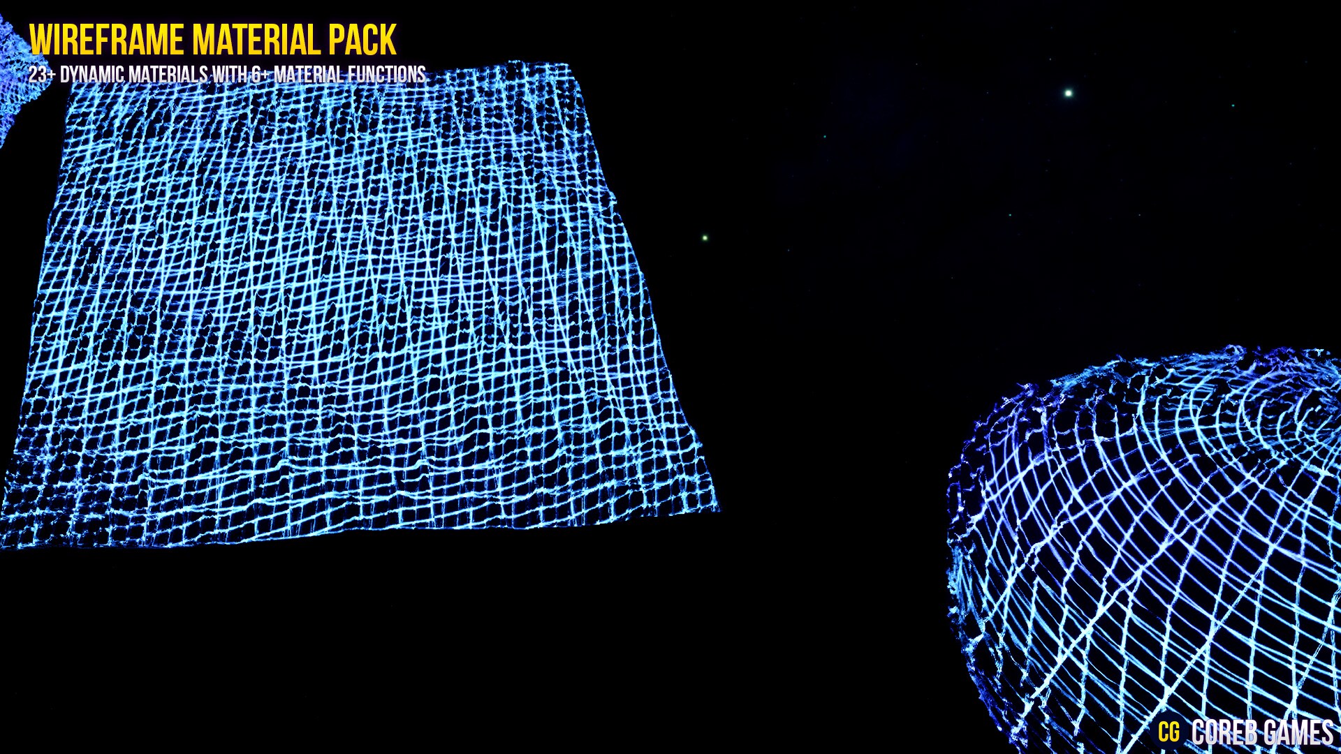 Wireframe Material Pack 2 in Materials - UE Marketplace