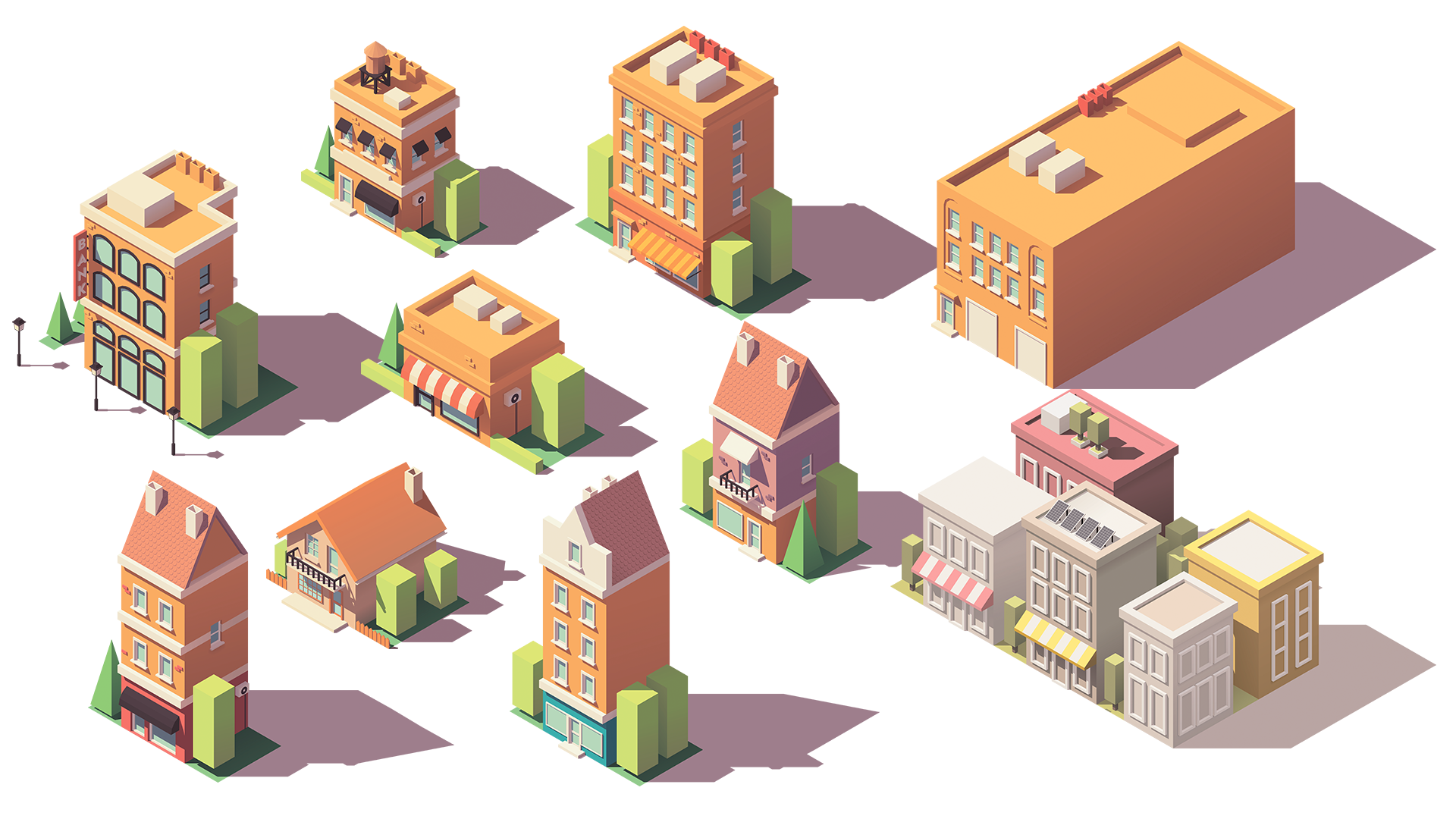 Paper2D Isometric Buildings Part 1 in 2D Assets - UE Marketplace