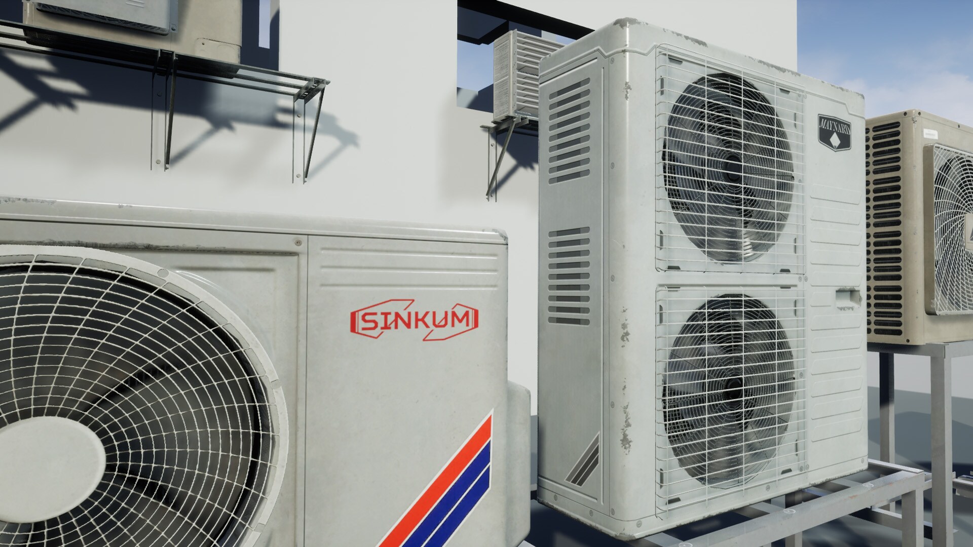 Animated Air Conditioner Set in Props - UE Marketplace