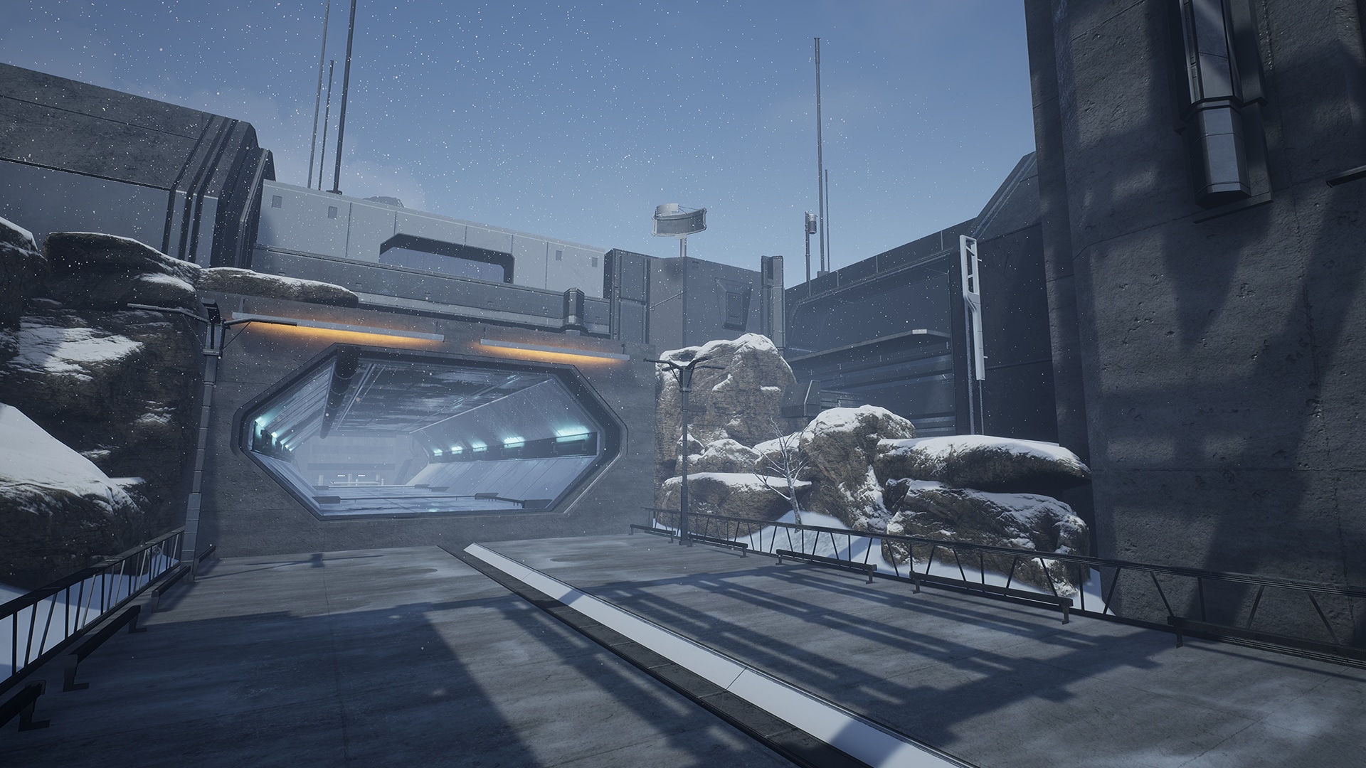 Modular Sci-Fi Port Environment in Environments - UE Marketplace