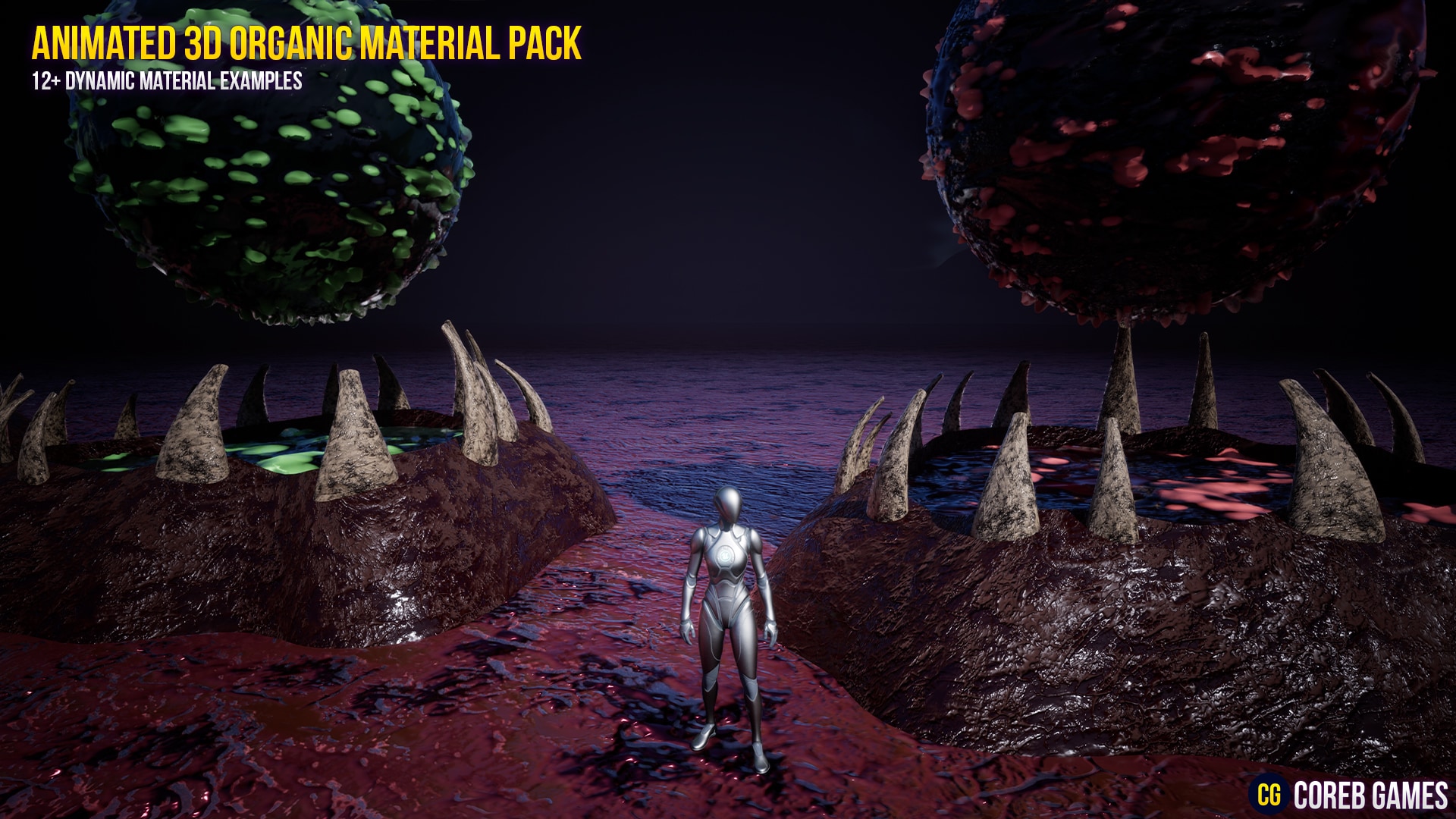 Animated 3D Organic Material Pack in Materials - UE Marketplace