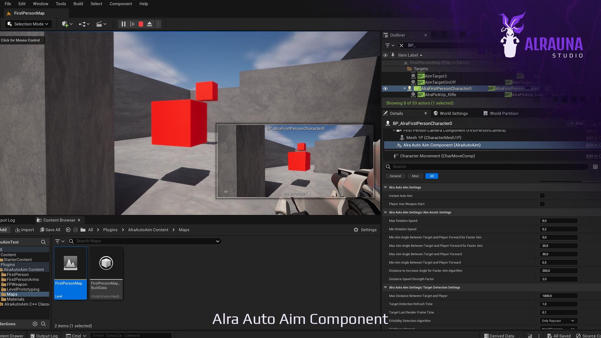 在代码插件创建的Alra Auto Aim - 虚幻引擎商城