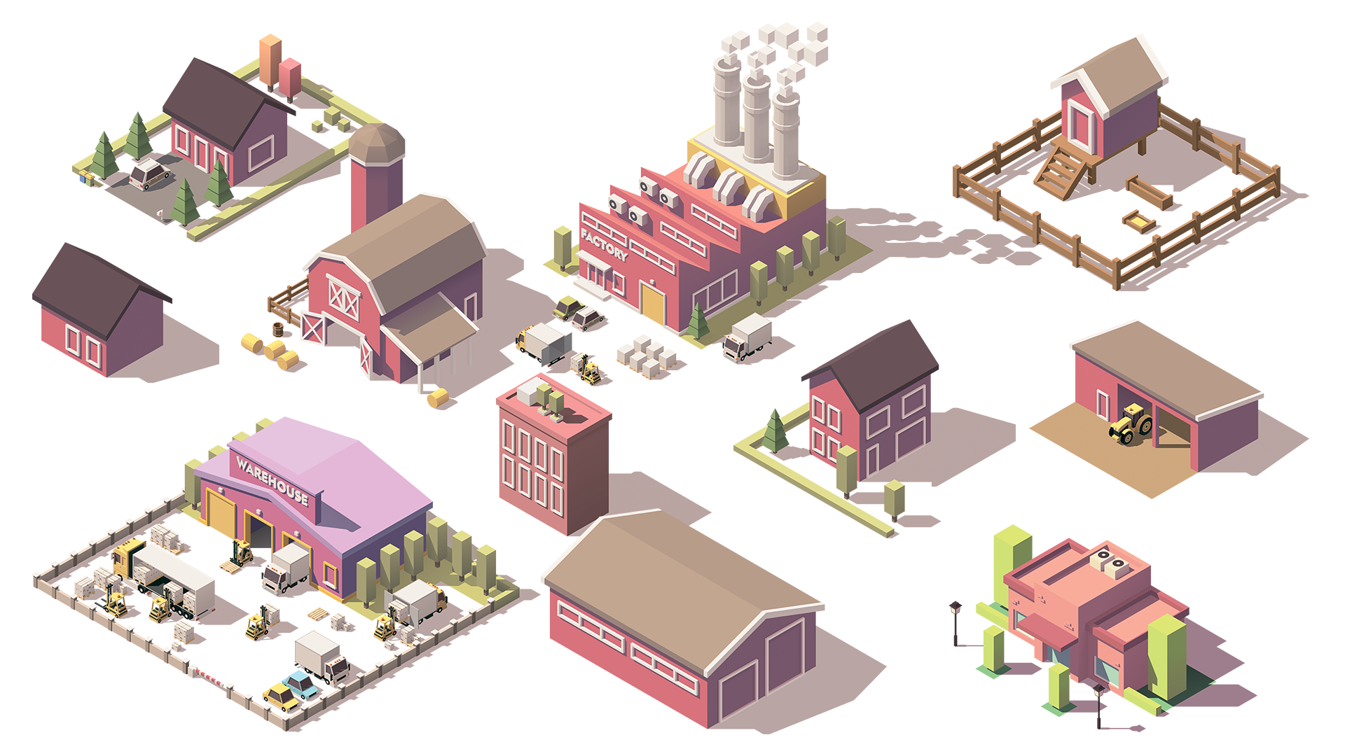 Paper2D Isometric Buildings Part 3 in 2D Assets - UE Marketplace