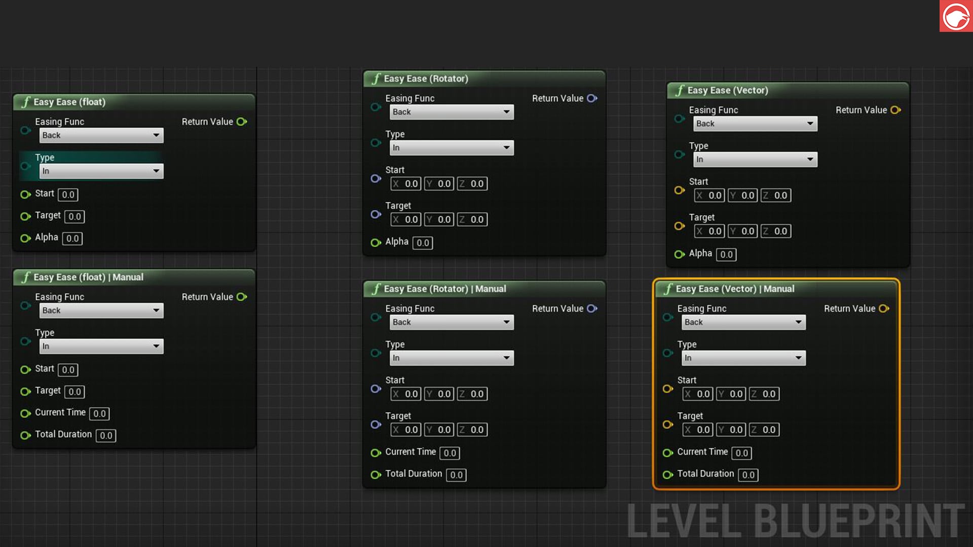 Ease Functions in Code Plugins - UE Marketplace
