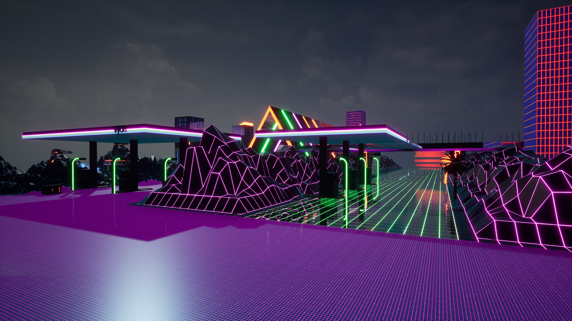 Low Poly Retro Environment in Props - UE Marketplace