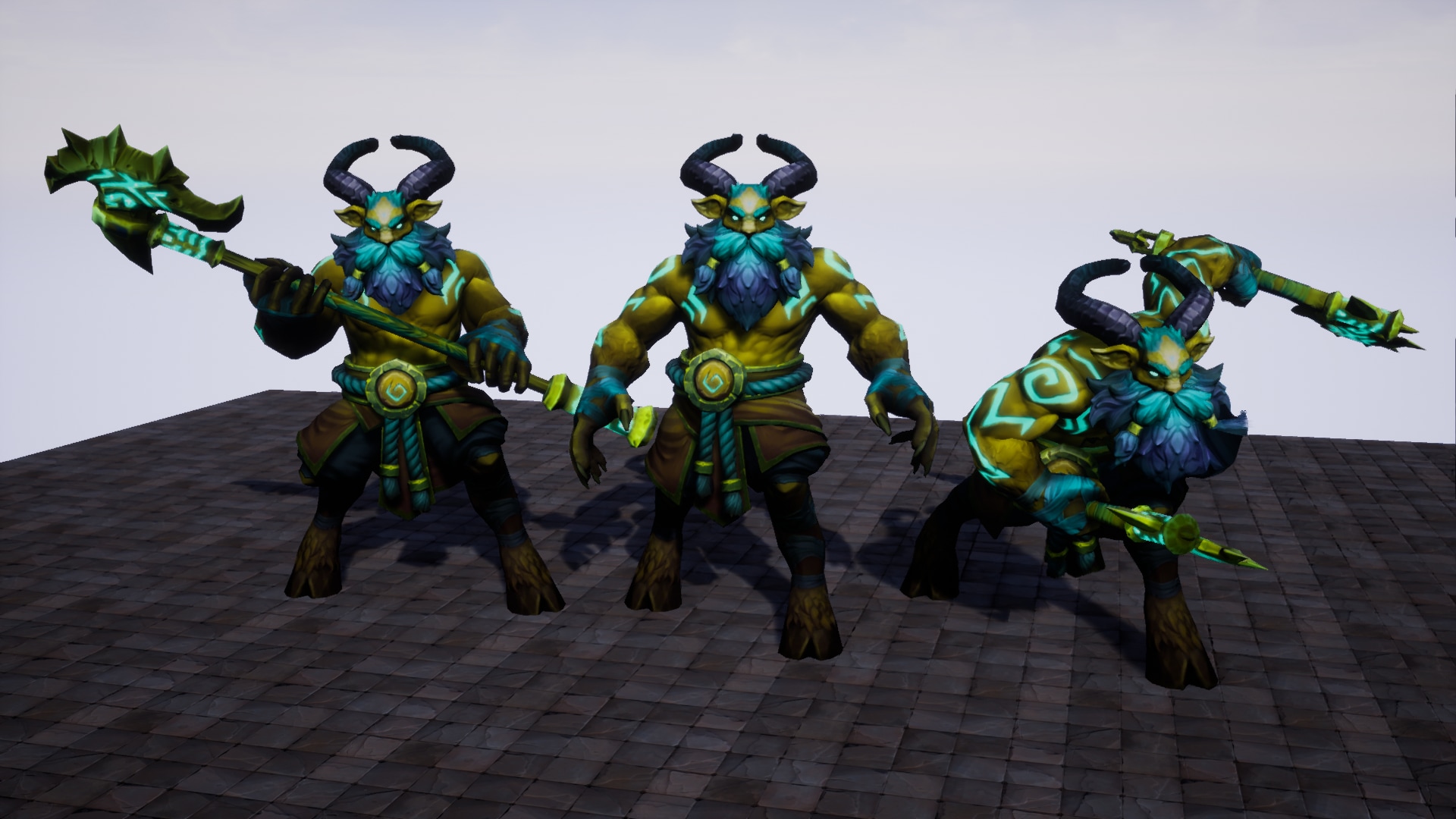 Modular Stylized Satyr Hero in Characters - UE Marketplace