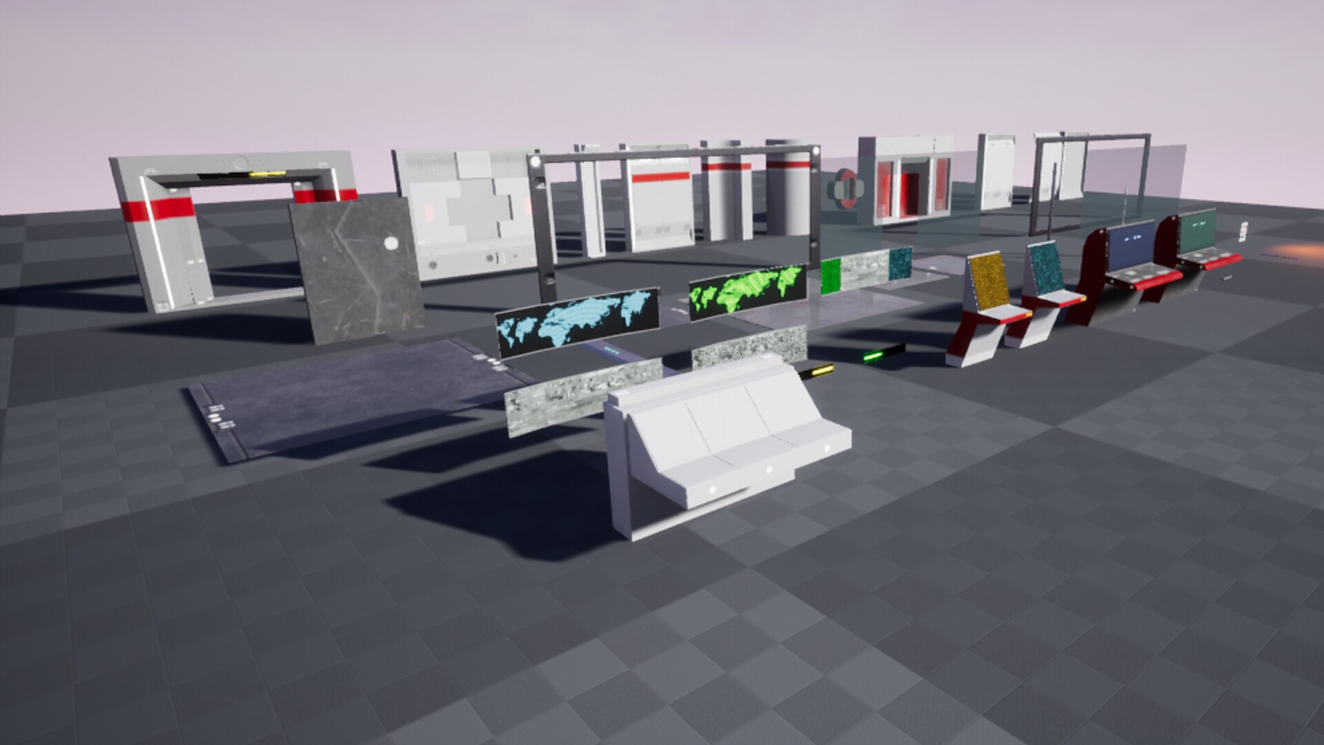 Modular Sci-Fi Control Room in Environments - UE Marketplace