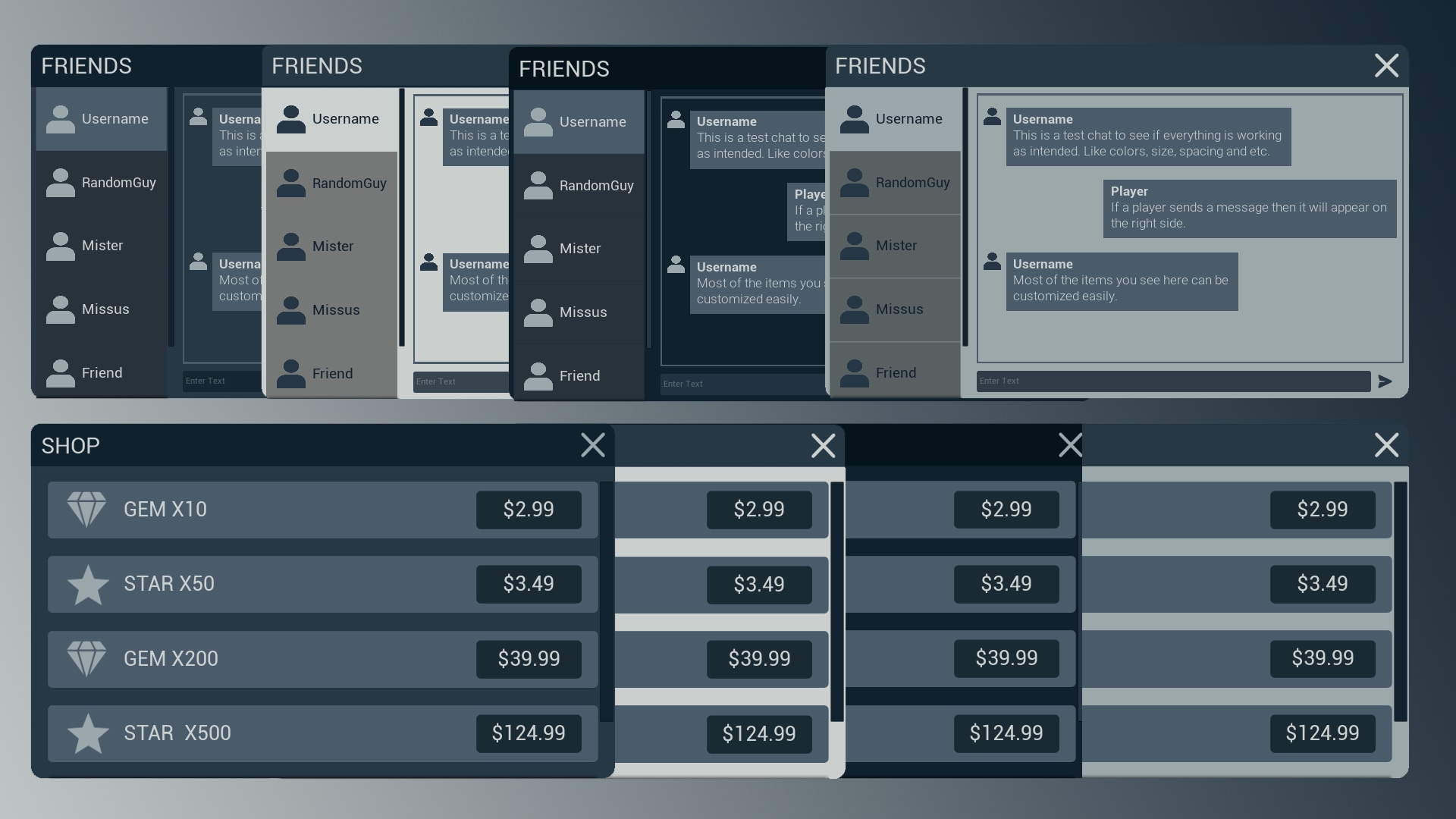 Clean GUI Pack 1, 카테고리 2D 애셋 - UE 마켓플레이스
