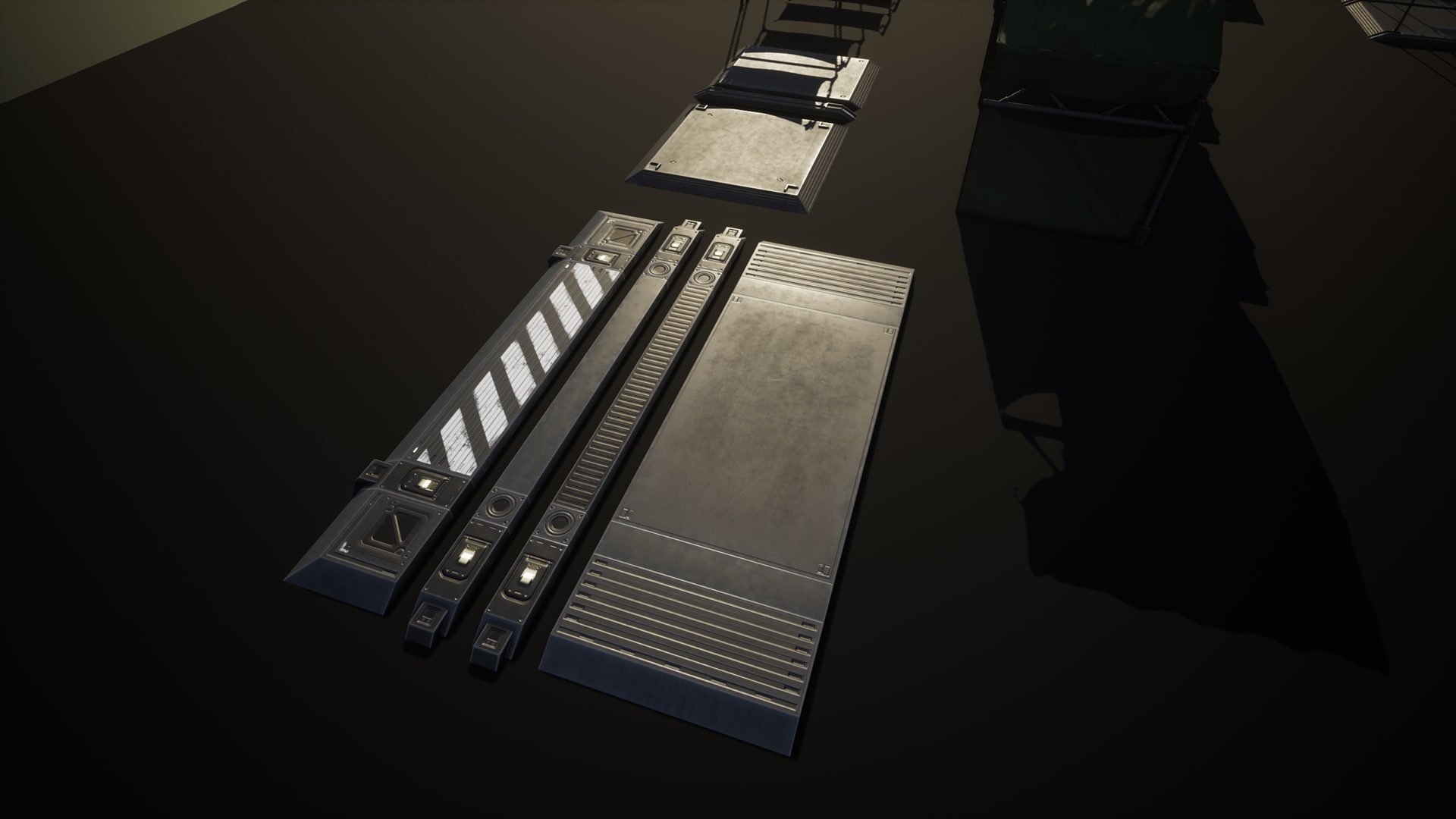 在道具创建的Modular Sci-Fi/Futuristic Military Tent - 虚幻引擎商城