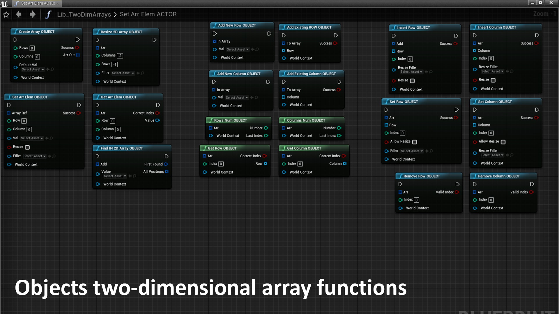 Two-Dimensional Array Operations in Blueprints, 카테고리 블루프린트 - UE 마켓플레이스