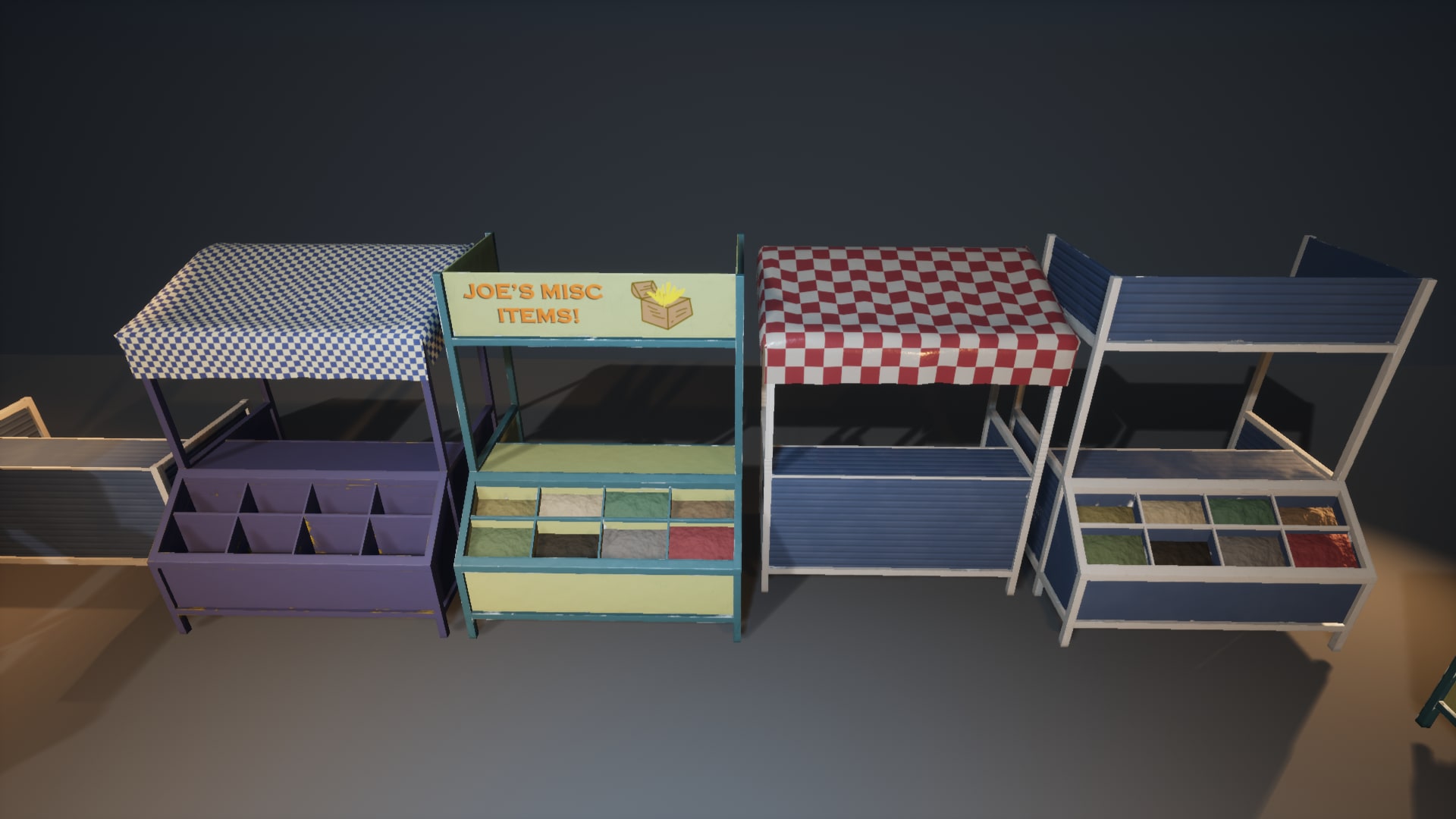 Customizable Market Stalls in Props - UE Marketplace