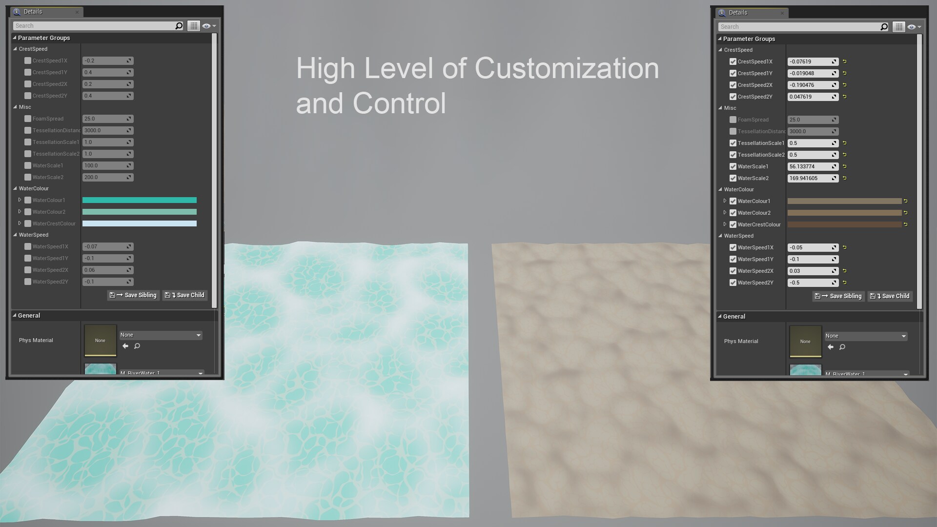 Customizable Stylized Water in Materials - UE Marketplace