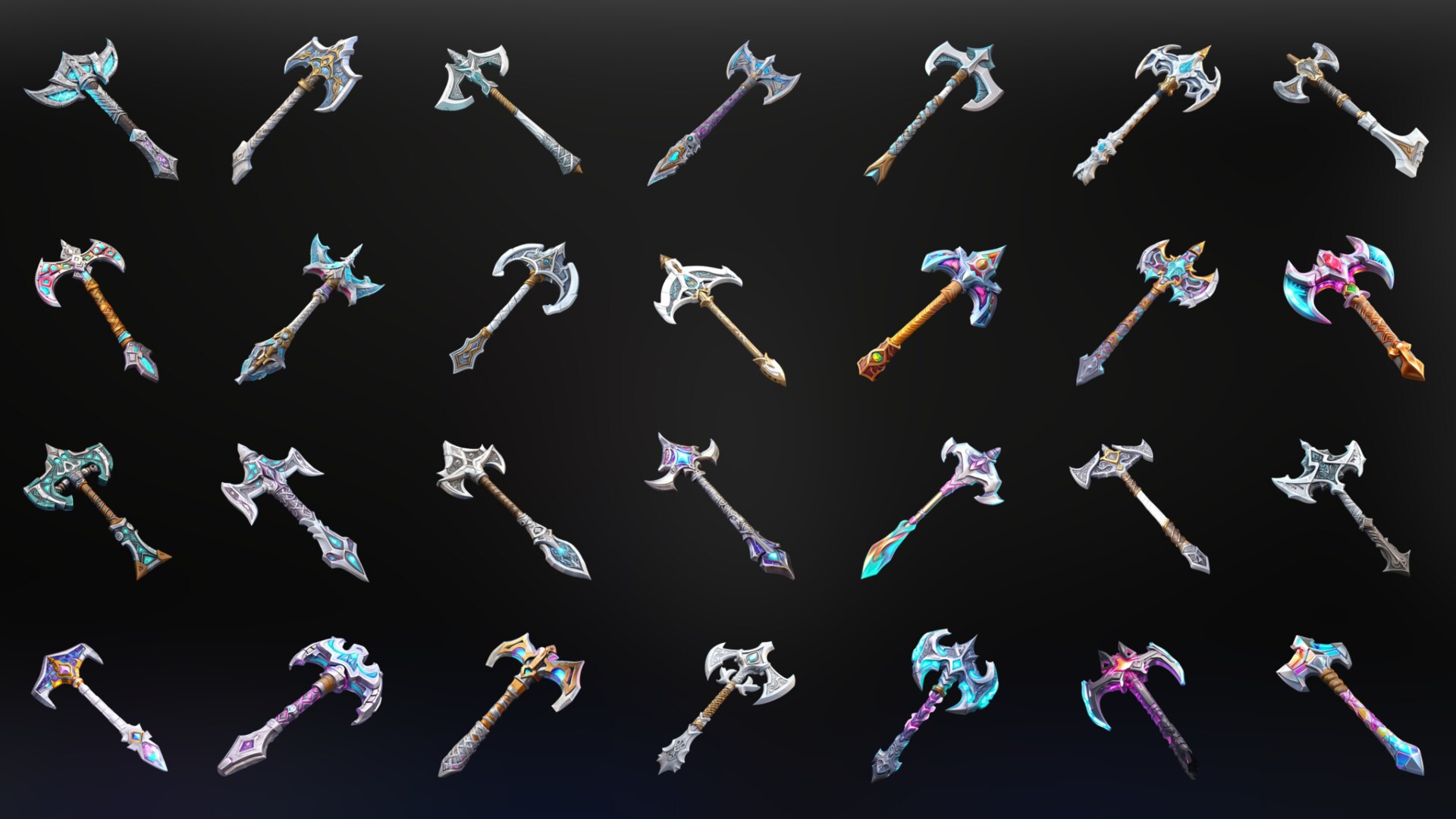 Fantasy Axe V2 - Icon Pack：2Dアセット - UE マーケットプレイス