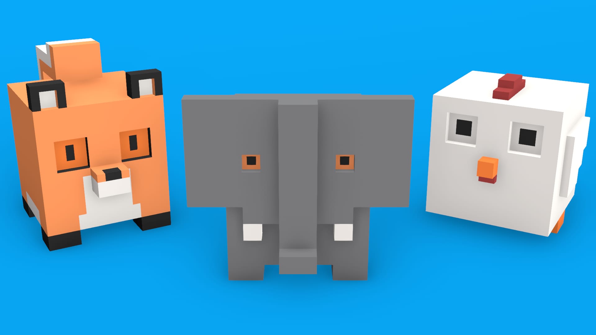 Cute Cube Animals in Characters - UE Marketplace