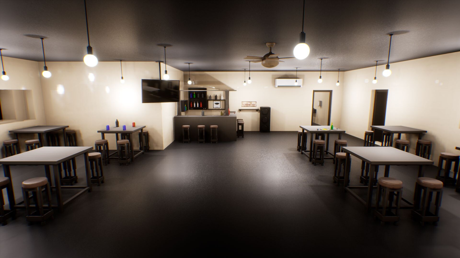 Low Poly Bar Interior in Environments - UE Marketplace