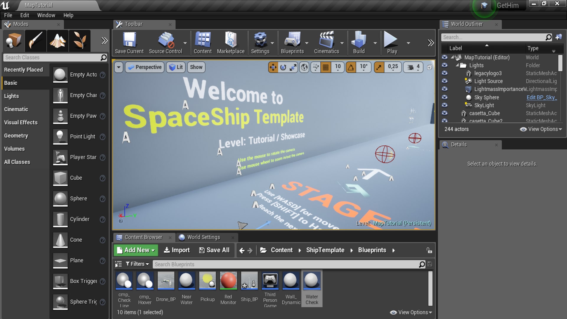 SpaceShip Complete Template in Blueprints - UE Marketplace